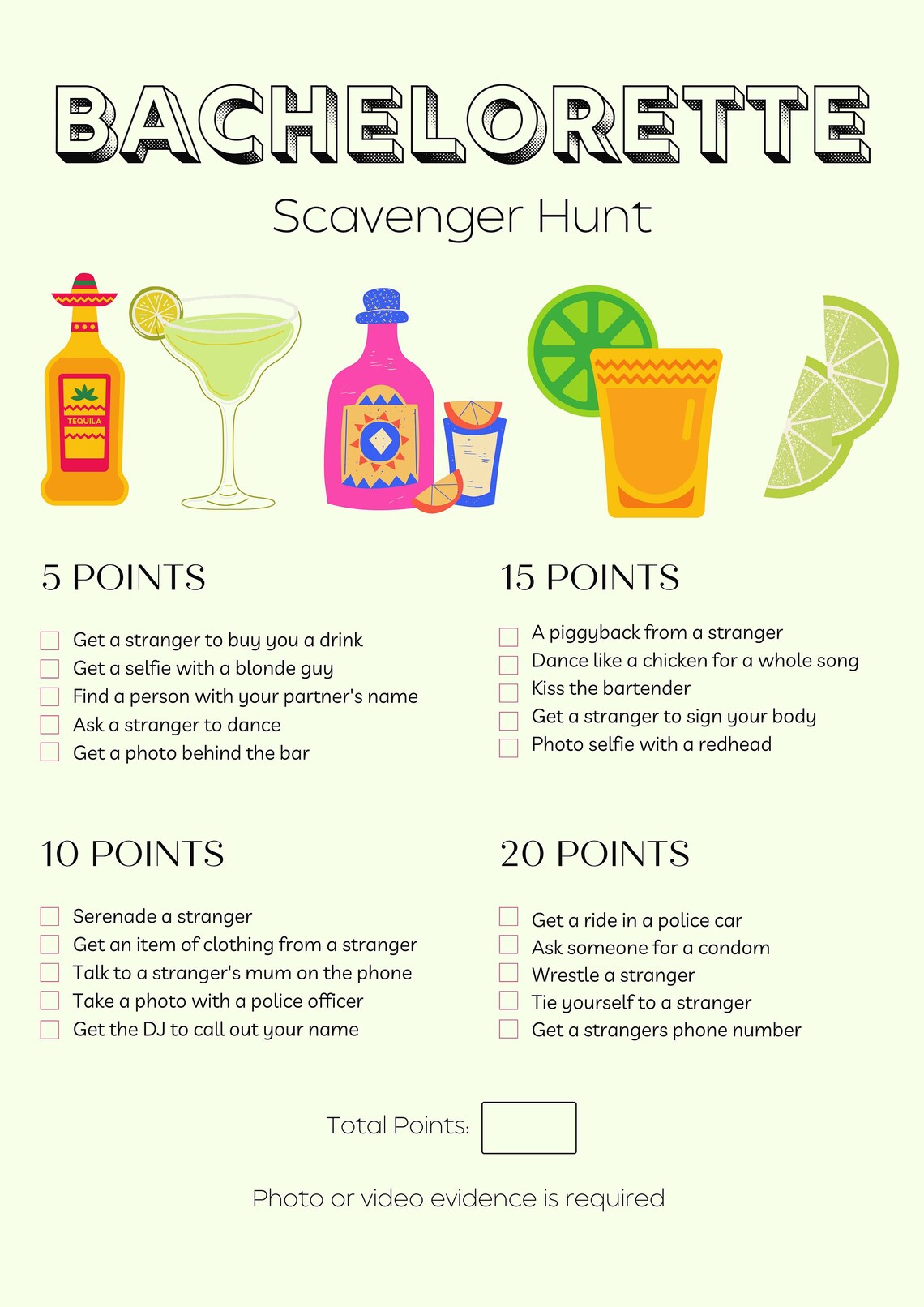 DIY Digital Bachelorette Scavenger Hunt, Hens Scavenger Hunt, Hens ...