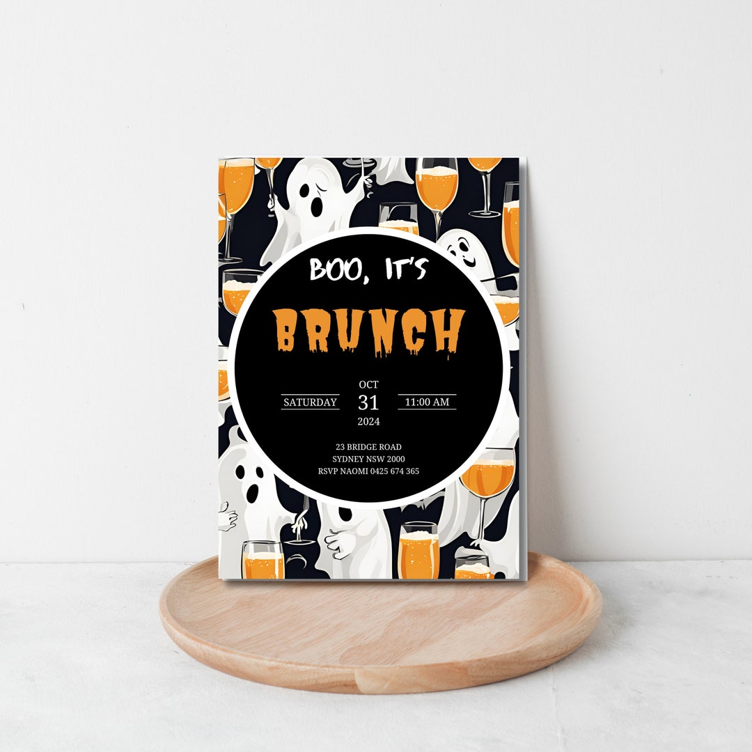 Halloween Brunch Invite | Halloween Invitation | Halloween Party ...