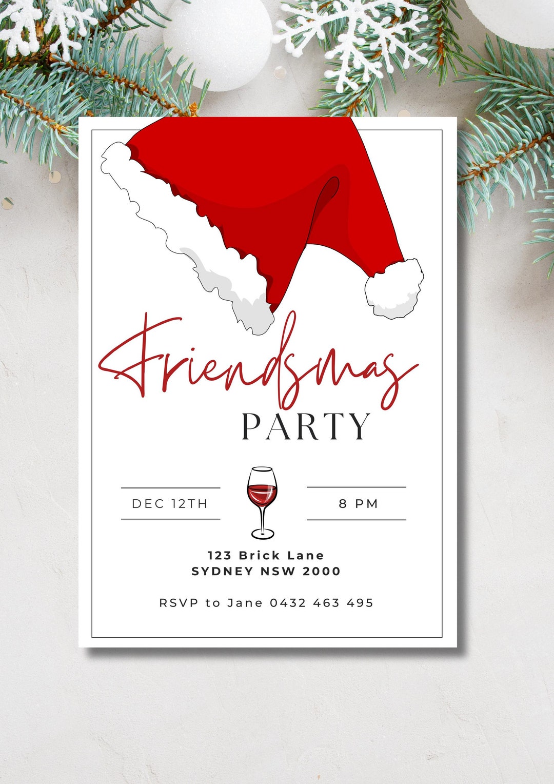 Friendsmas Invitation Friends Christmas Christmas Brunch Friendsmas ...