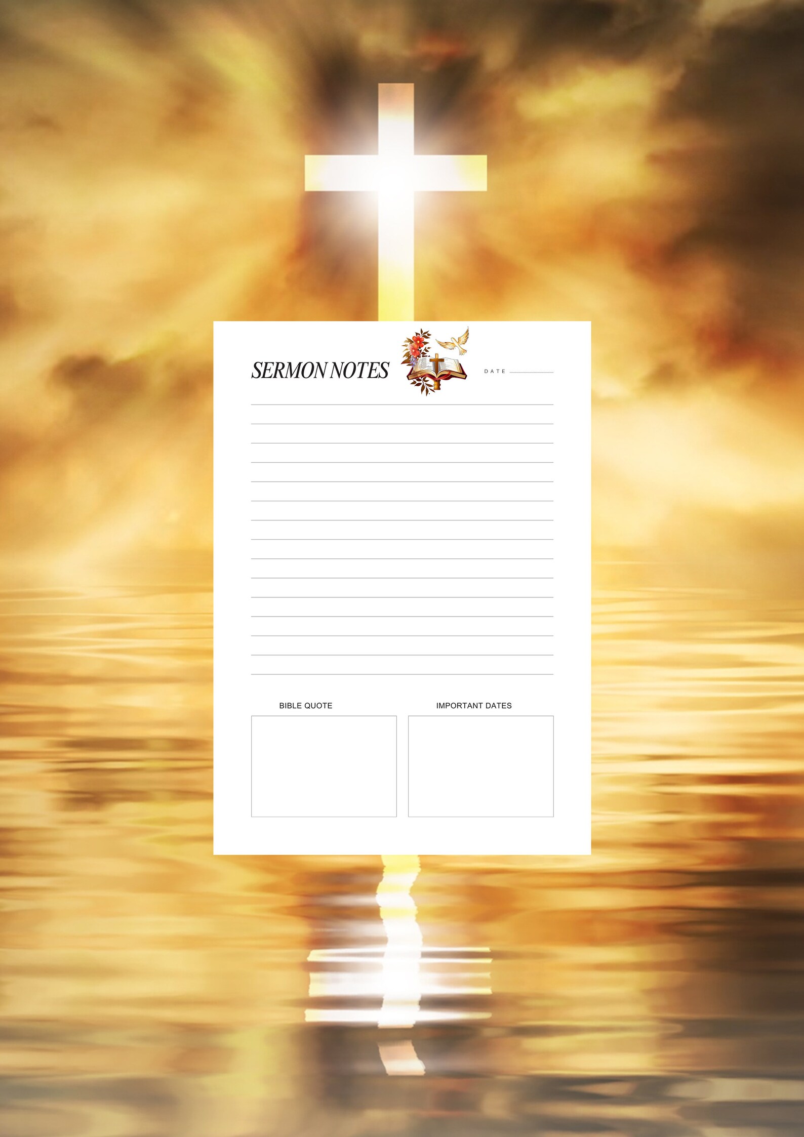 Editable Sermon Notes Template: A4 Size (digital Download) - Etsy
