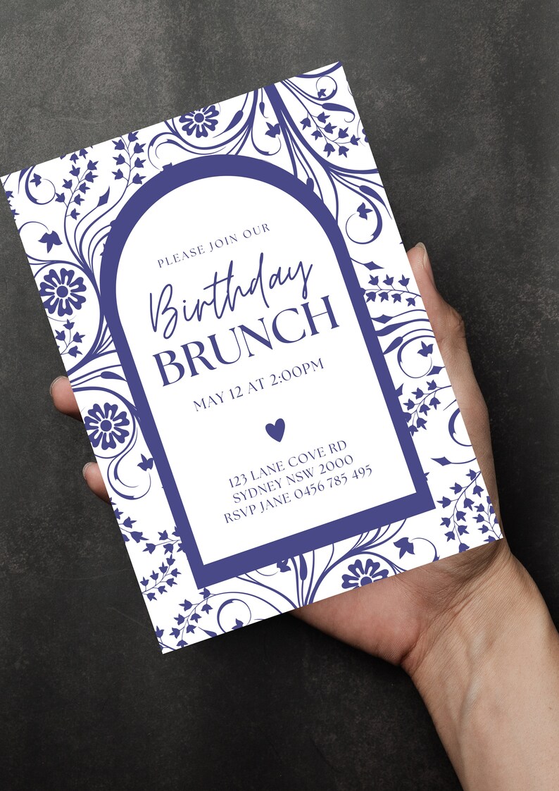 Brunch Menu Sunday Brunch Birthday Brunch Invitation Instant Download ...