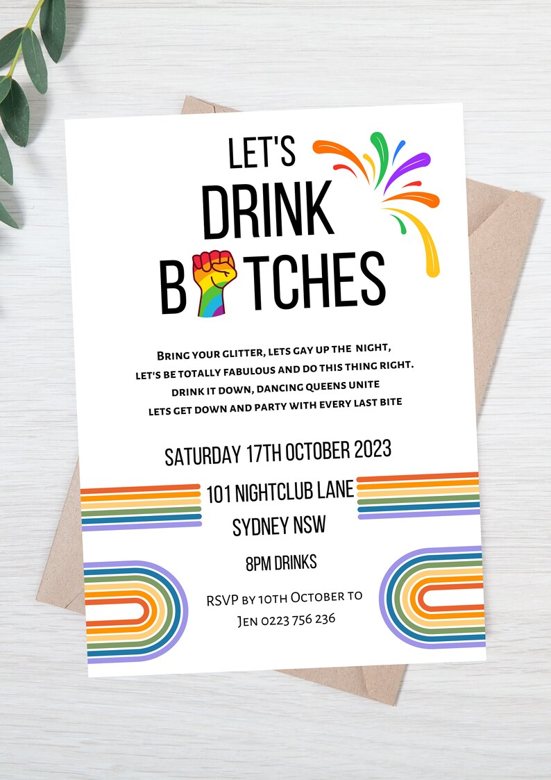 Invitación queer / Invitación al Orgullo / Invitación Gay / Celebración ...