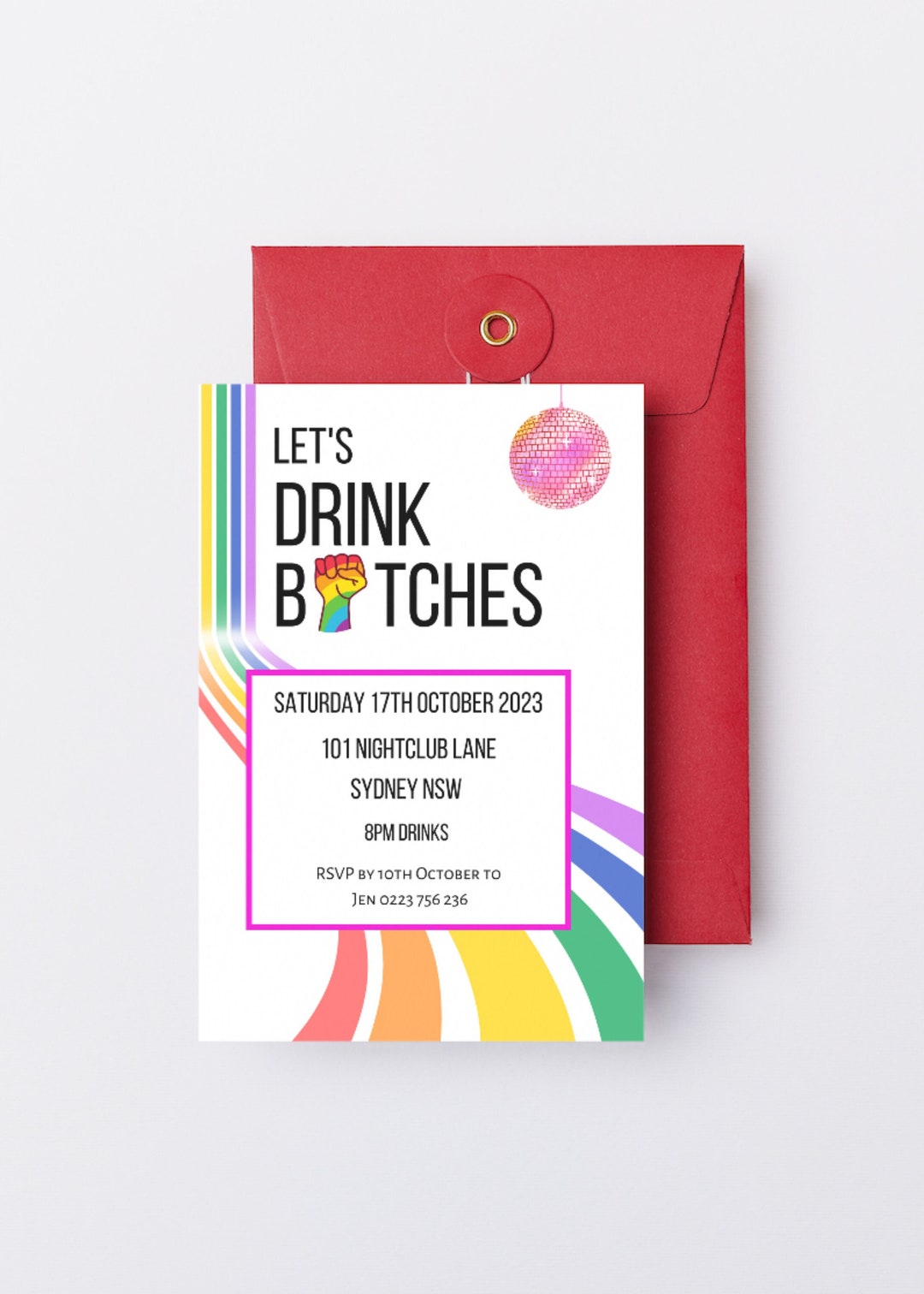 Same Sex Invitation Gay Invite Pride Invitation Lesbian Invite Gay Brunch Instant