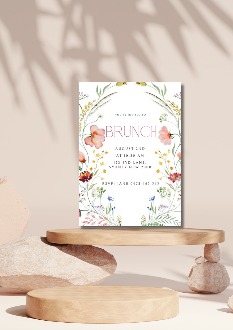 Floral Brunch Invitation: Garden Party, Mother's Day (digital) - Etsy