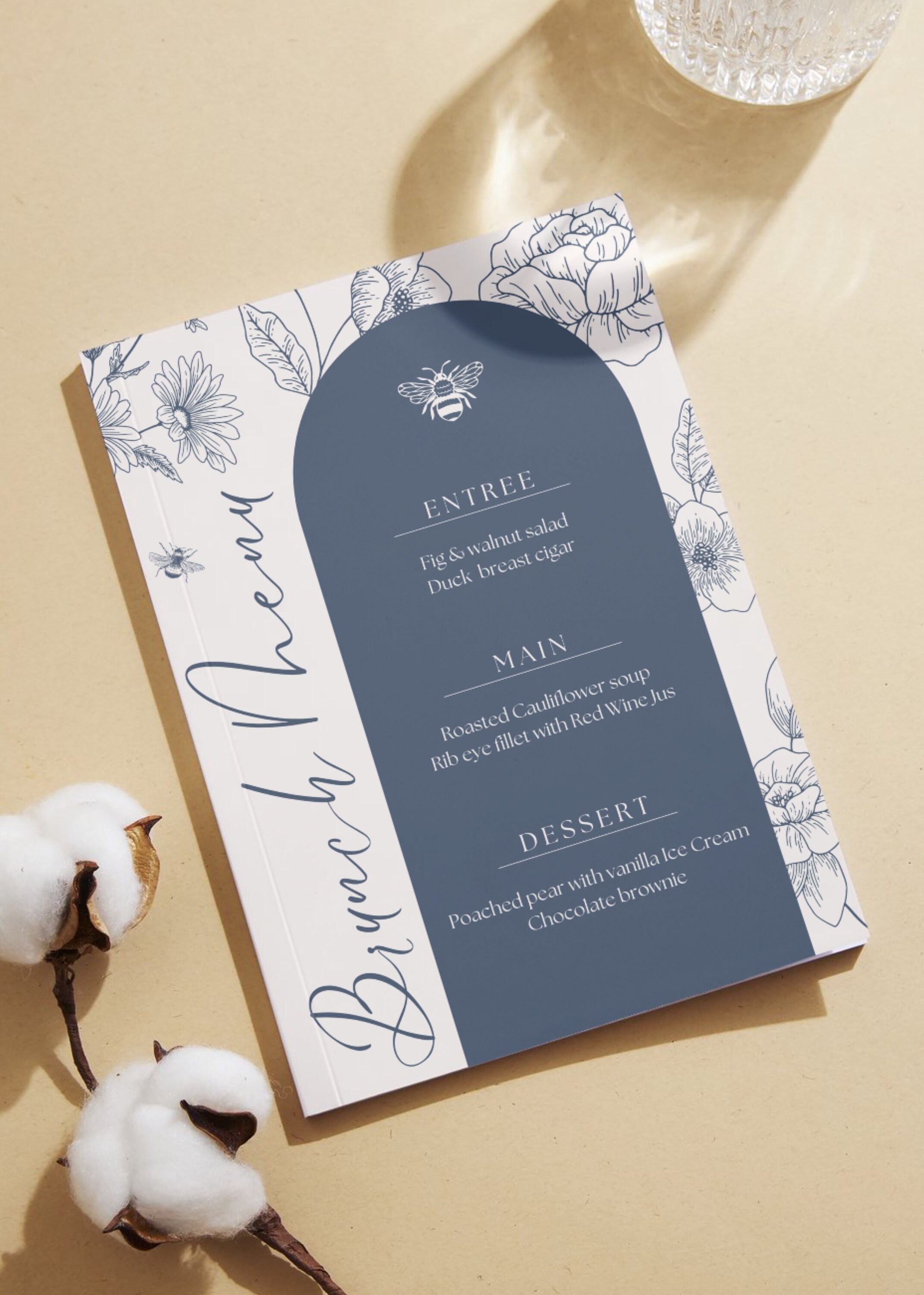 Brunch Menu Floral Menu Ladies Lunch Mimosa Brunch Bottomless Brunch ...
