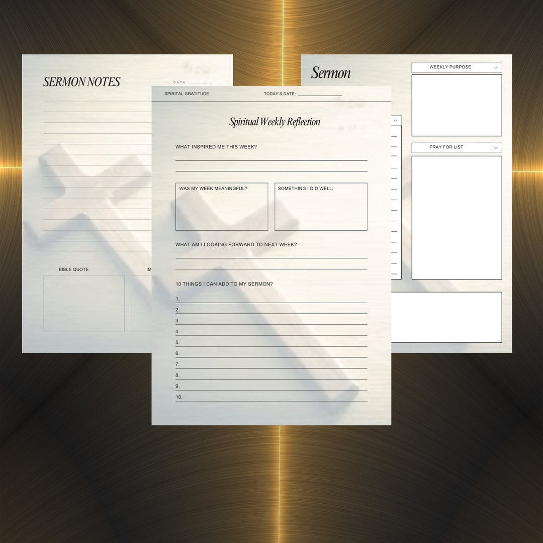 Editable Sermon Notes Sermon Notebook Sermon Notes Notebook Preaching ...