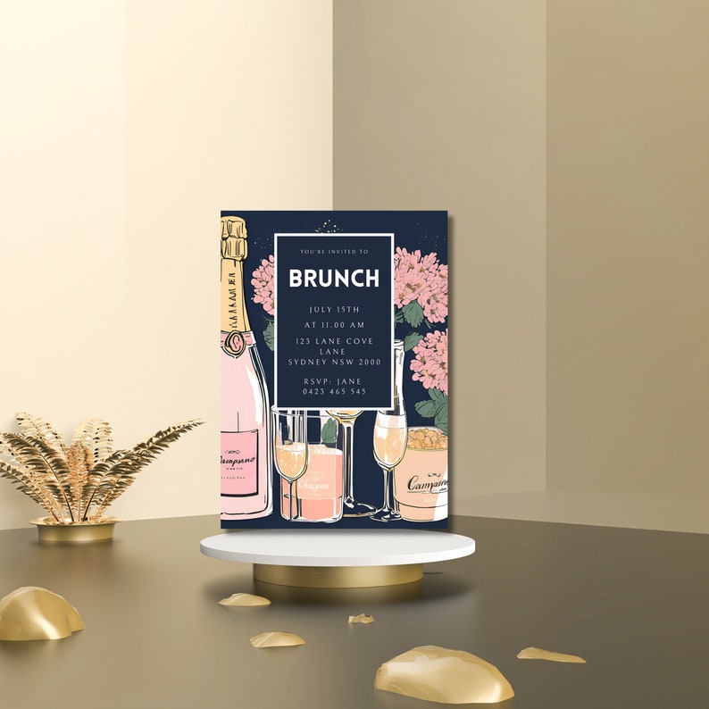 Brunch Invitation | Brunch Invite | Sunday Brunch | Ladies Lunch Invite ...