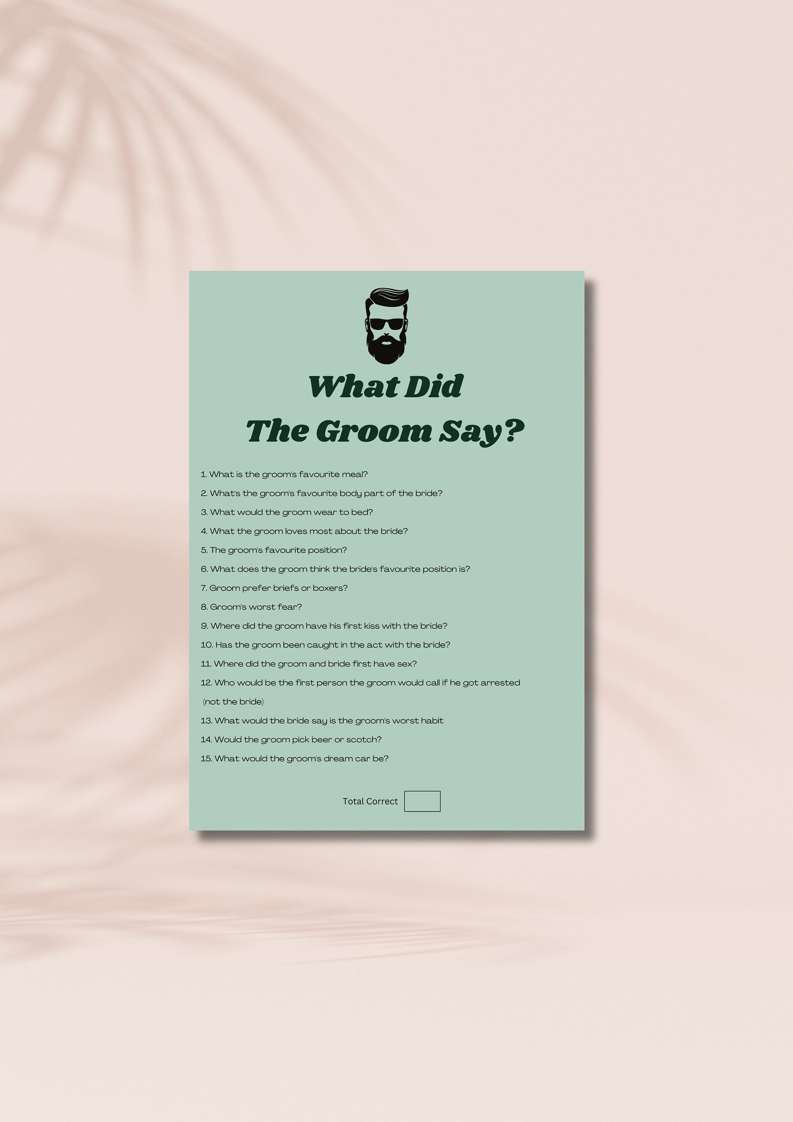 Grooms Game | Stag Do | What Would the Groom Say | Bucks Games | Bucks ...