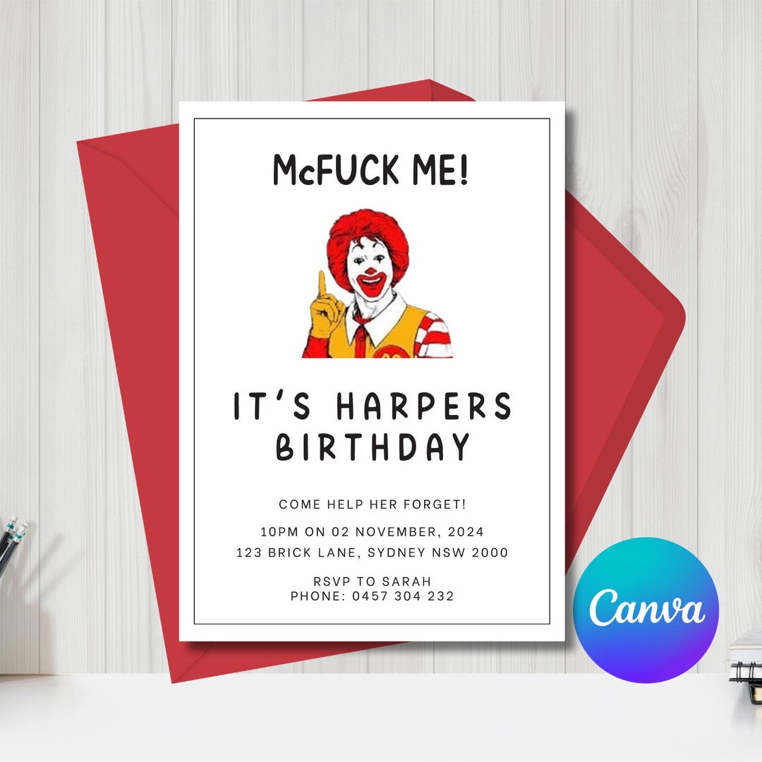 Witty Birthday Invitation Funny Birthday Invite Funny Birthday ...