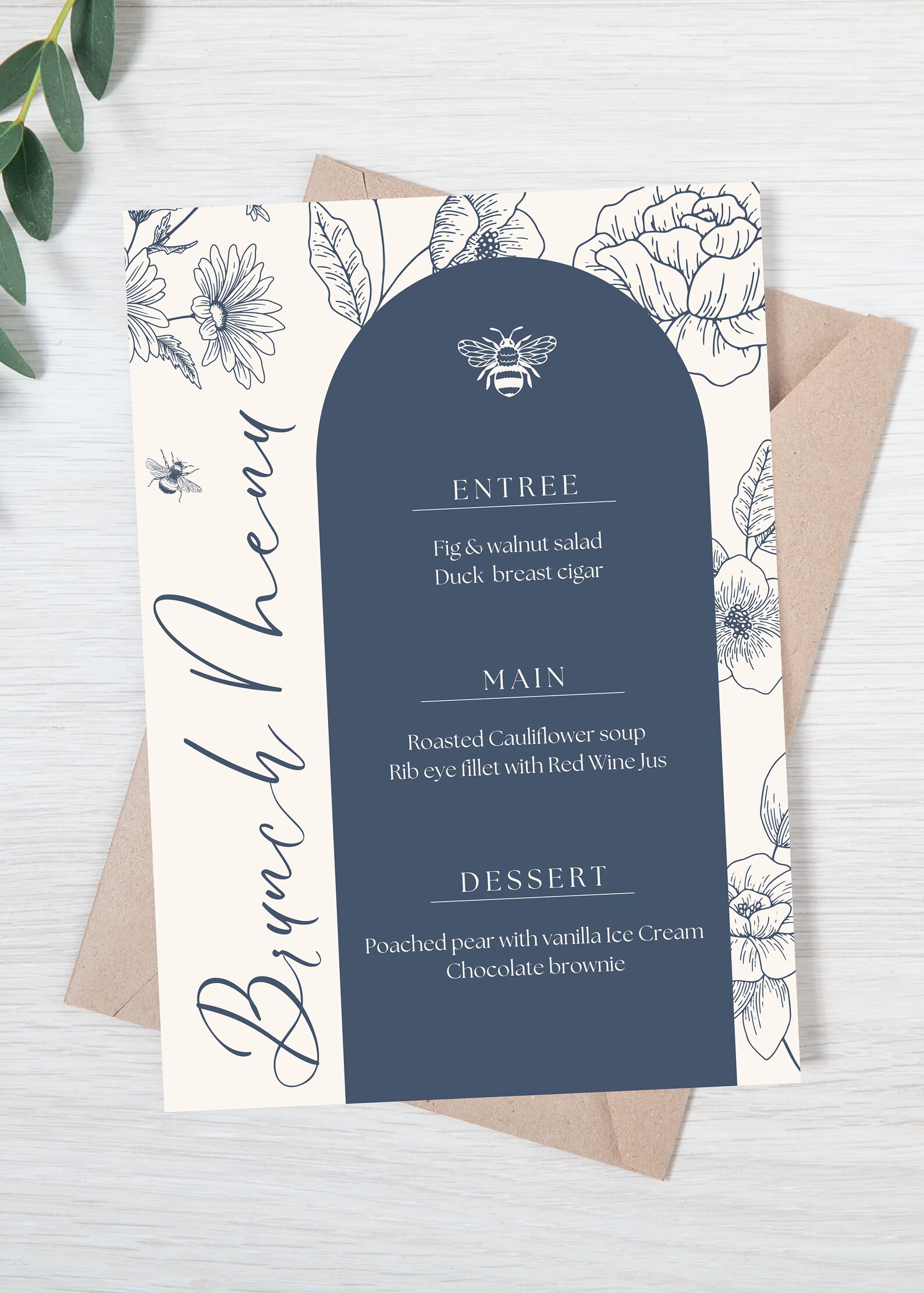 Brunch Menu | Floral Menu | Ladies Lunch | Mimosa Brunch | Bottomless ...