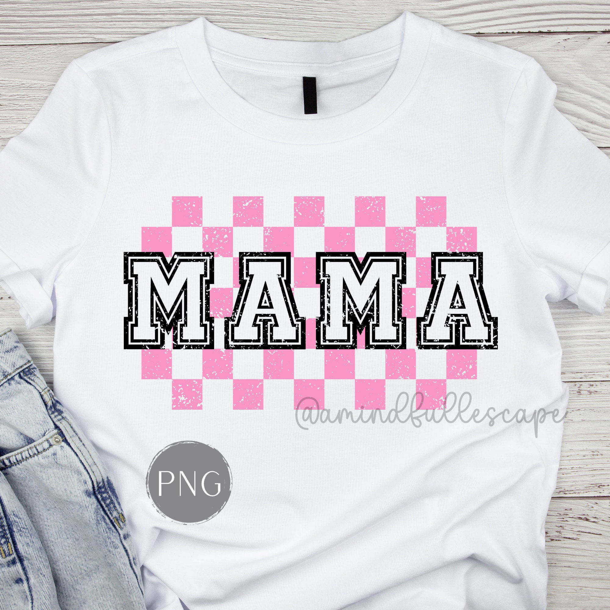 Mama Png, Retro Mama Png, Mama Shirt Png, Trendy Mom Png, Checkerboard ...