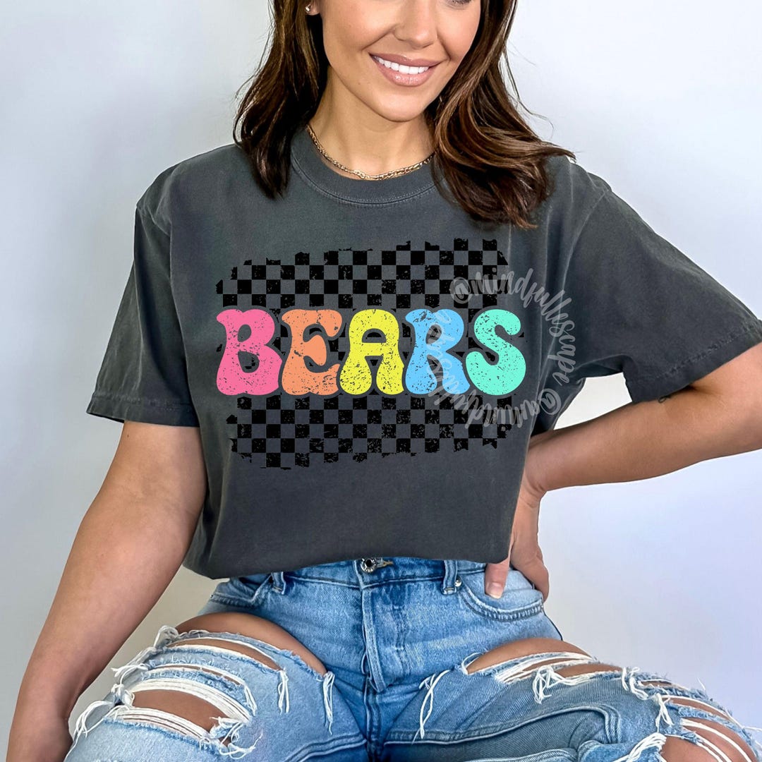 Bears PNG, Bears School Mascot Shirt Design, Sports Team, DTF ...