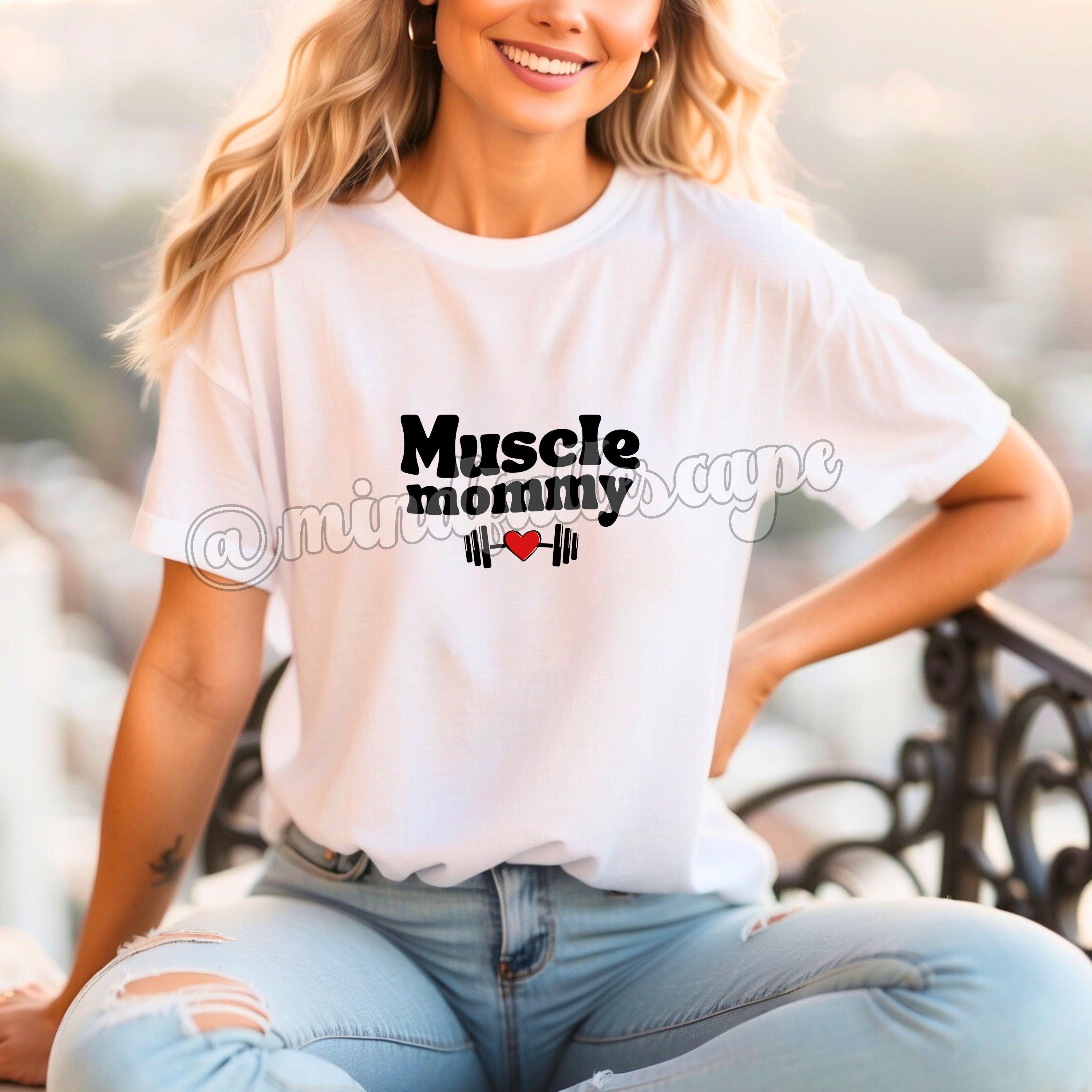 In My Muscle Mommy Era Png, Muscle Mommy, Weight Lifting Png, Workout ...