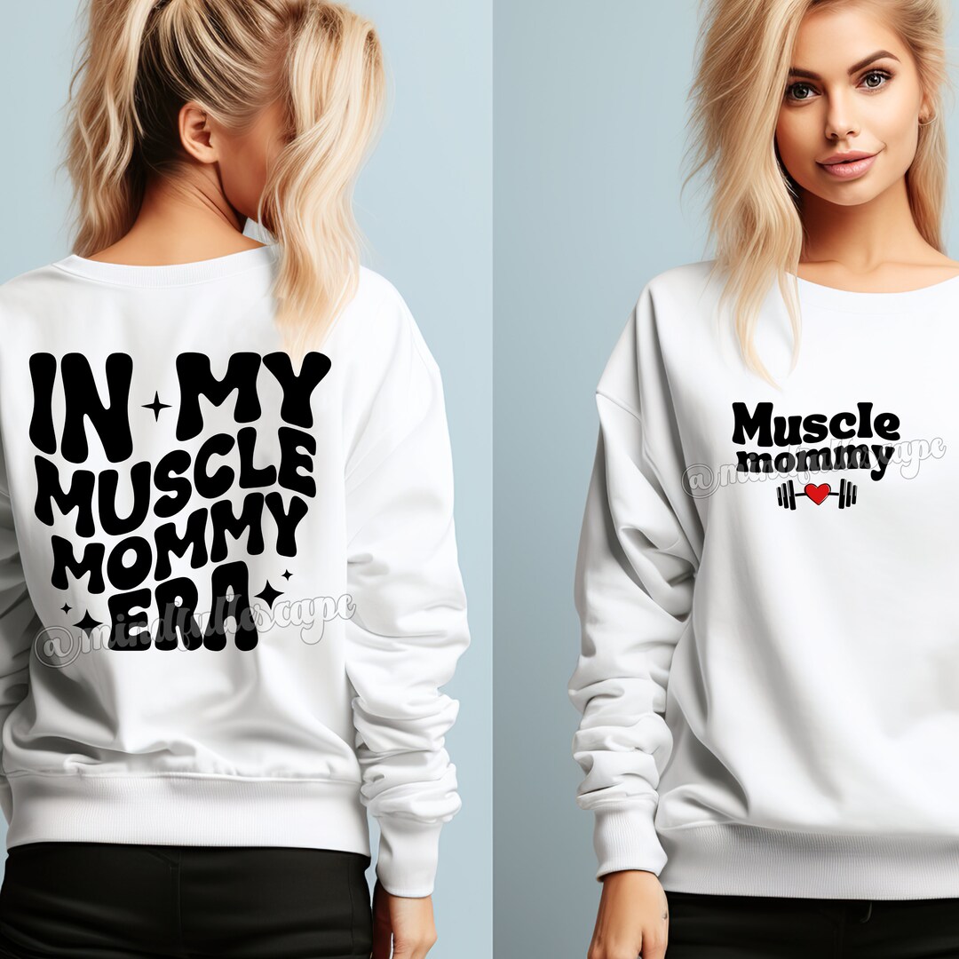 In My Muscle Mommy Era Png, Muscle Mommy, Weight Lifting Png, Workout ...