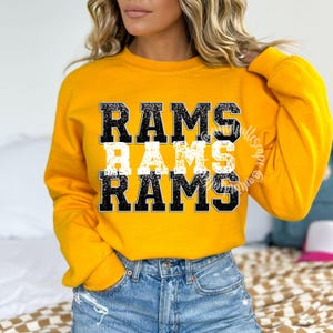 Rams PNG, Rams Faux Sequins Letters, School Mascot Shirt Design, Team ...