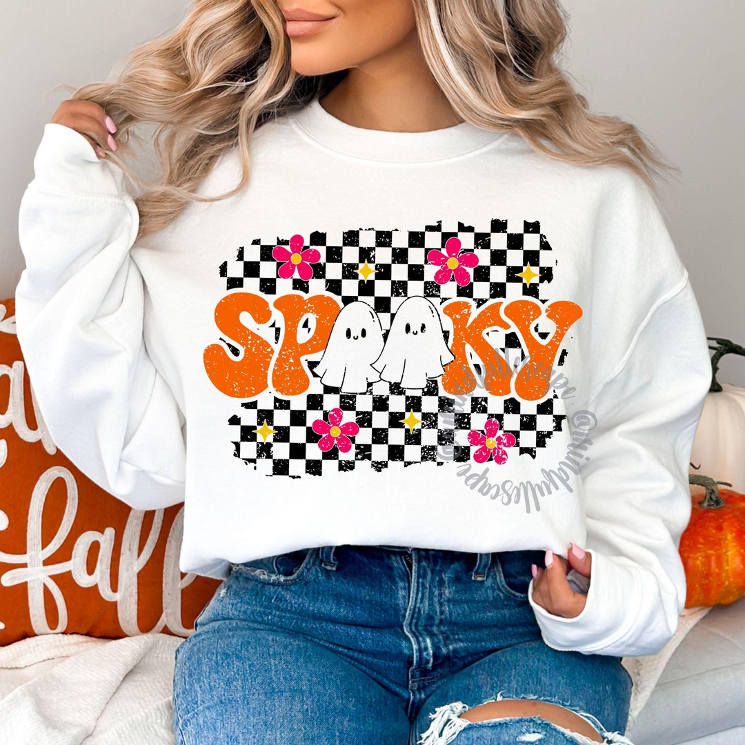 Spooky Season PNG, Halloween Shirt Design, Retro Spooky Vibes, Ghost ...