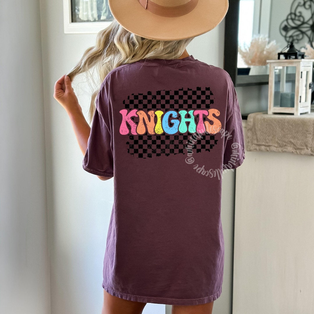 Knights PNG, Colorful Knights Checkered File, School Mascot Shirt ...