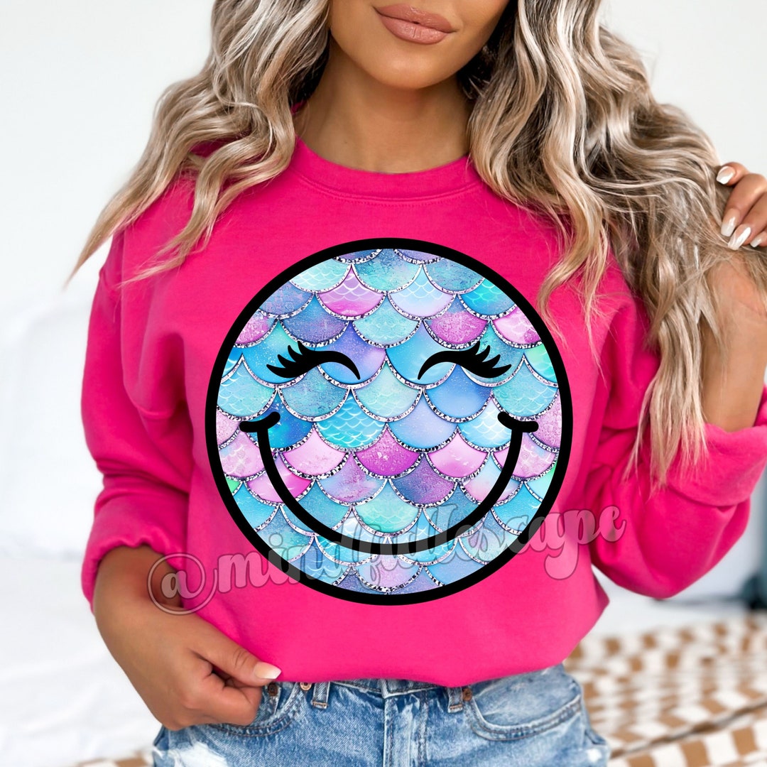 Mermaid Smiley Face PNG, Springbreak Shirt Design, Beach Vibes, Summer ...
