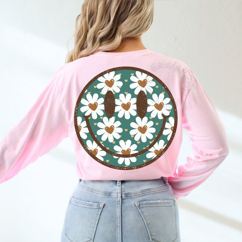 Distressed Groovy Smiley Face PNG, Smiley Face Shirt, Retro Smiley Face ...