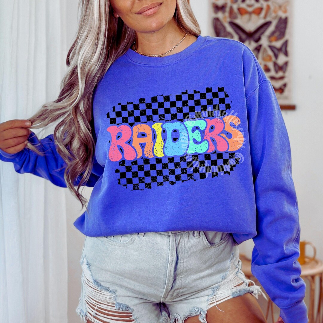 Raiders PNG, Raiders Checkered File, School Mascot Shirt Design, Sports ...