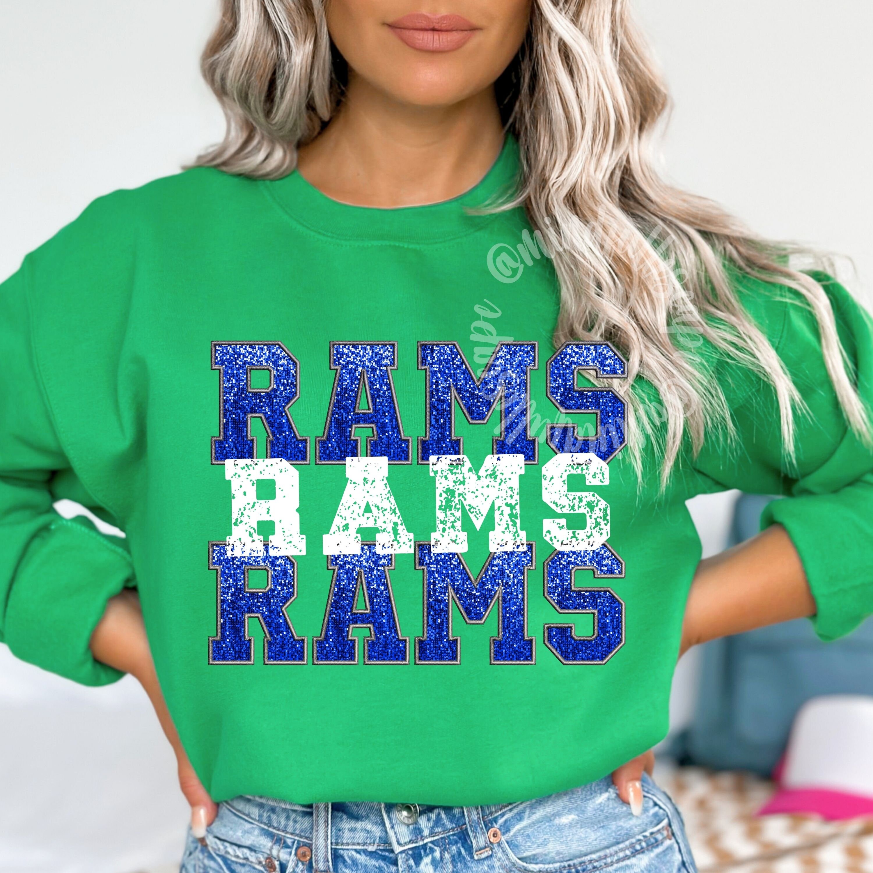 Rams PNG, Faux Sequins Letters, School Mascot Shirt Design, Team Spirit ...