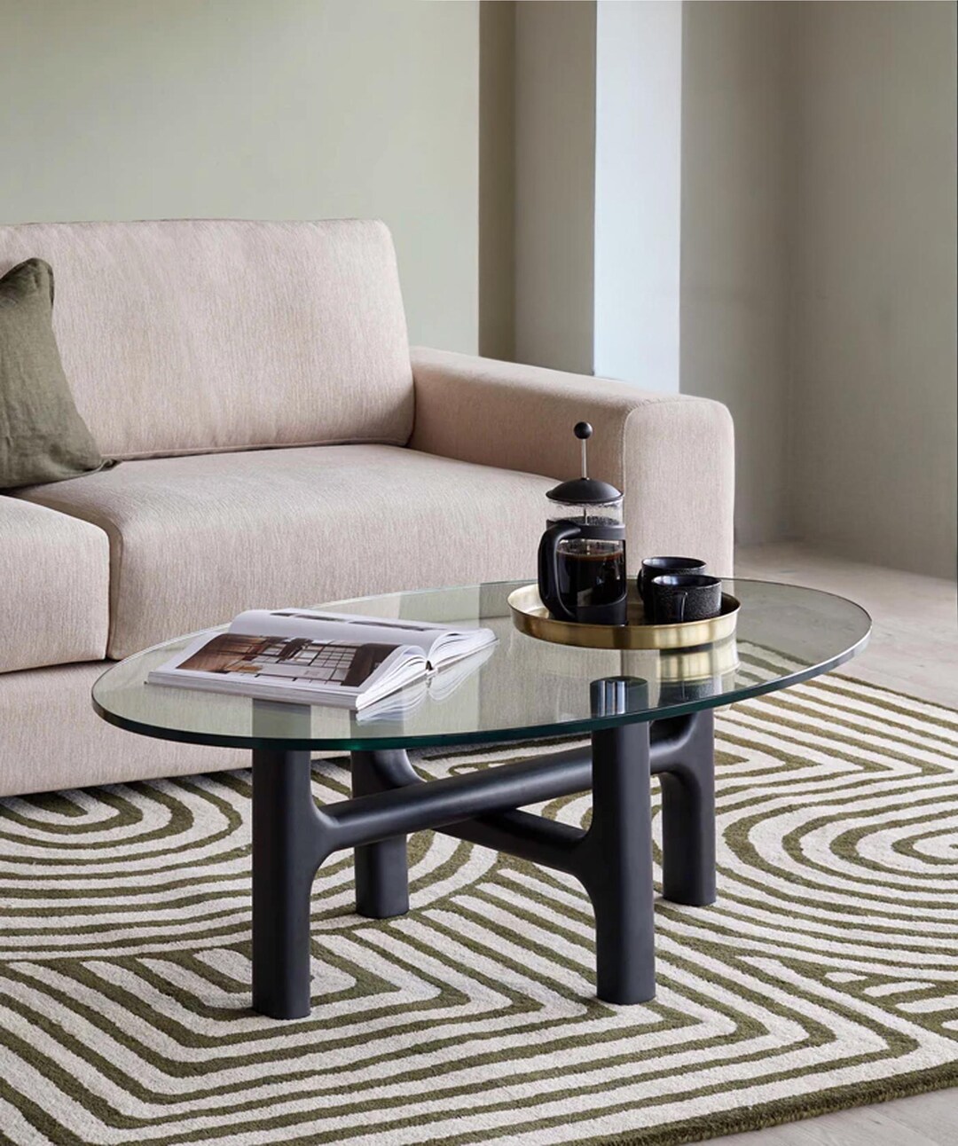 Modern Abstract Bold Color Swirl Medium Sculpted Hand Tufted Wool ...