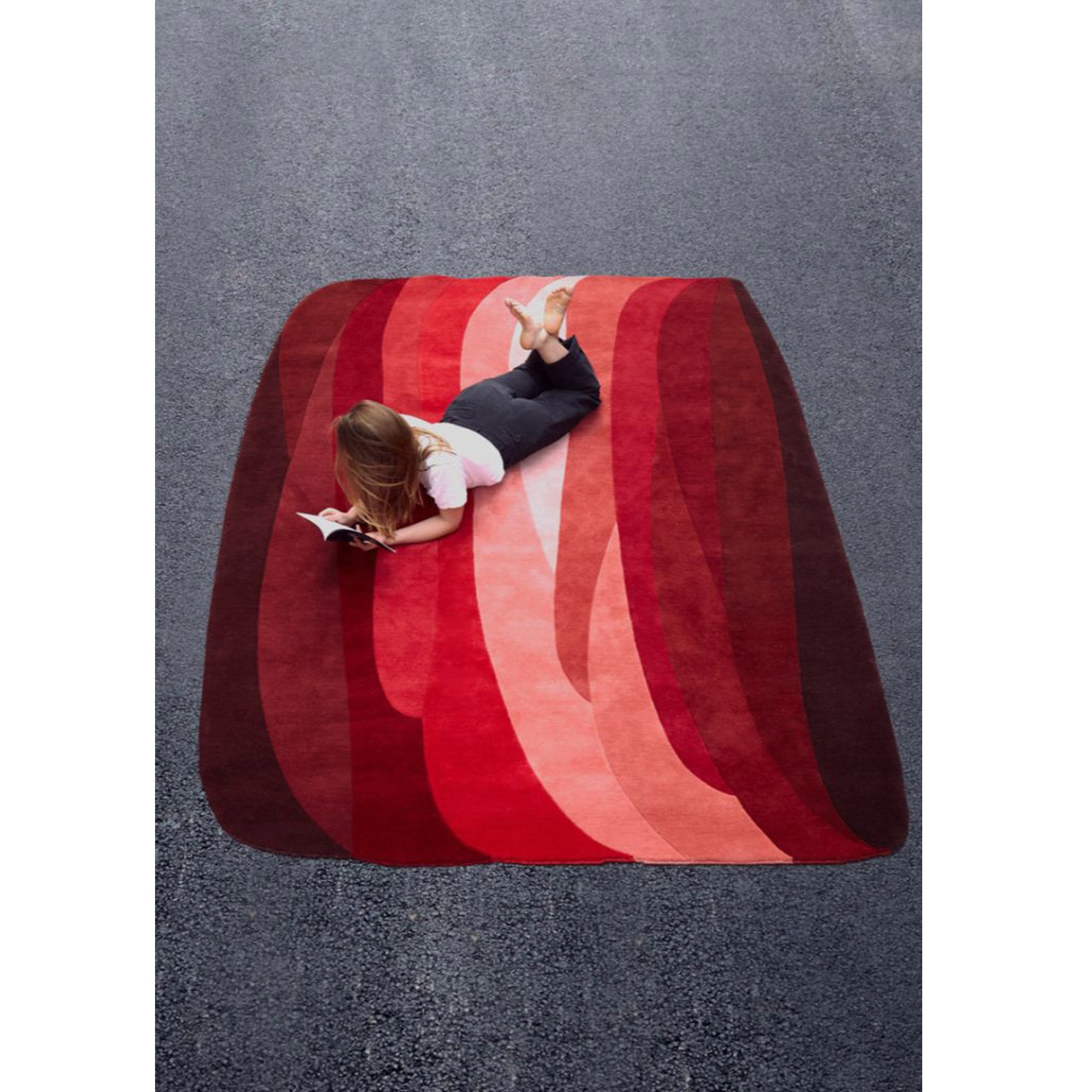 Simplicity Decoration Rug Multi Colored Hand Tufted Red Abstract Area ...