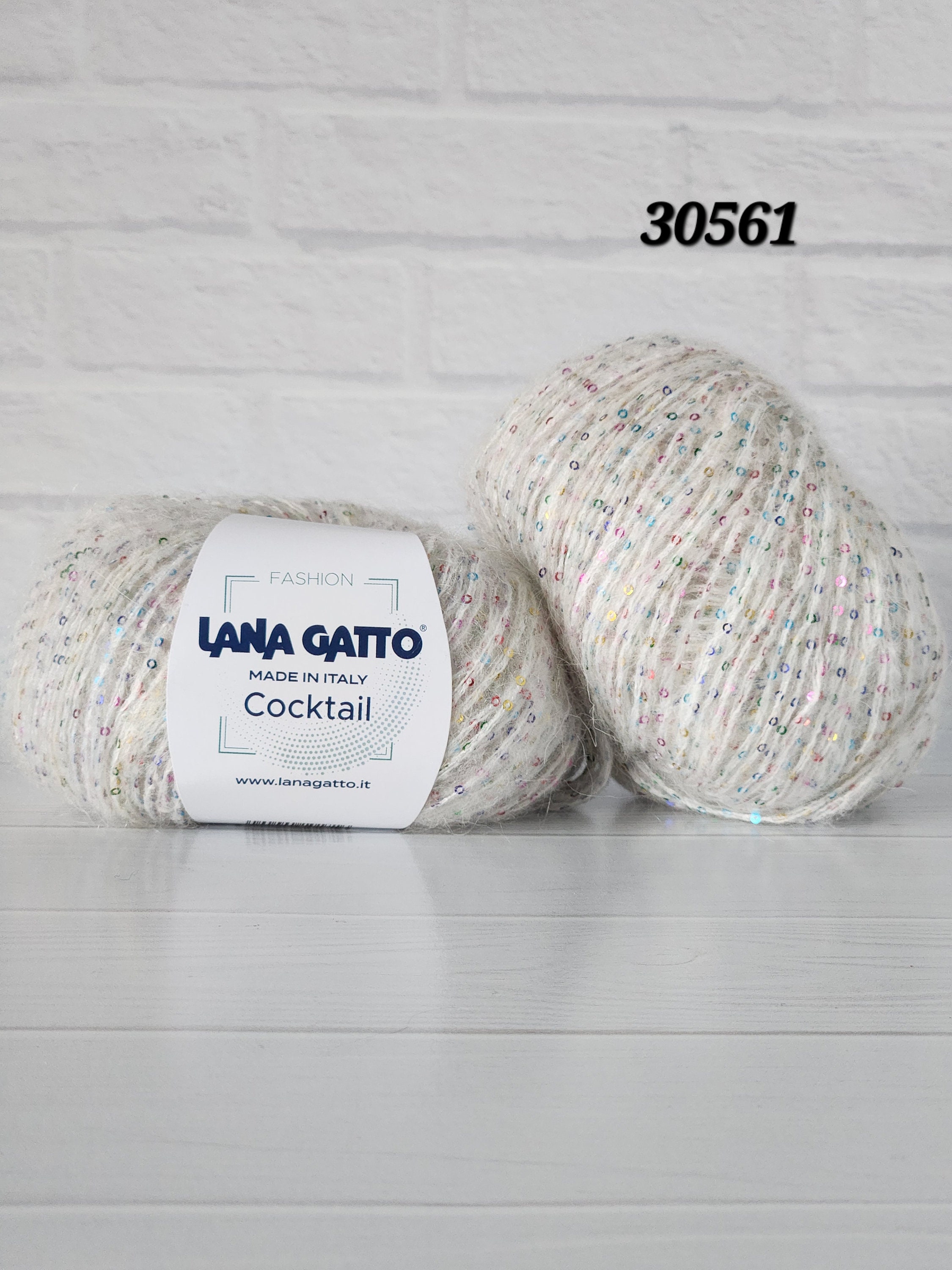 Lana Gatto Mohair COCKTAIL Yarn With Colorful Sequins - Etsy