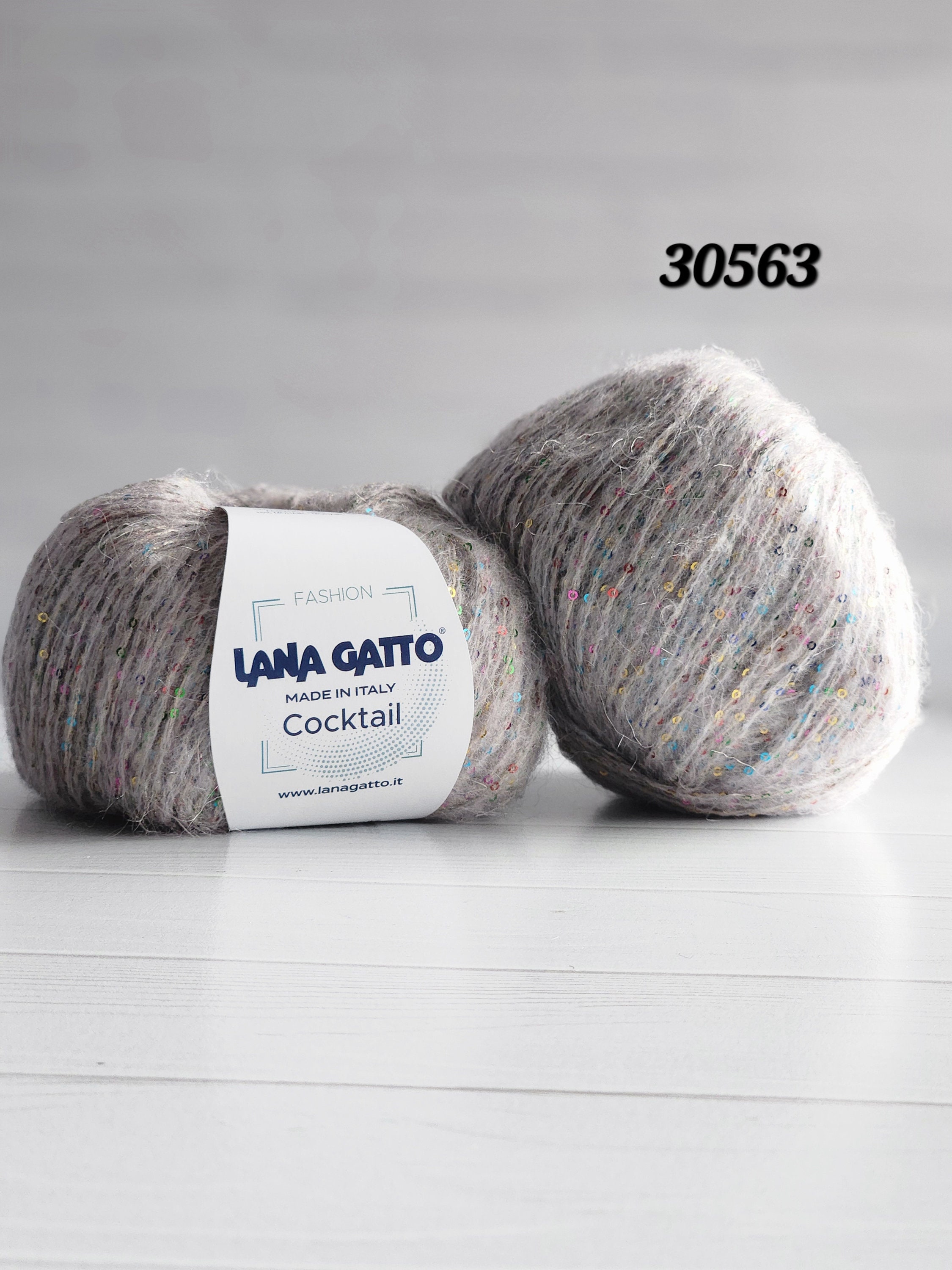 Lana Gatto Mohair COCKTAIL Yarn With Colorful Sequins - Etsy