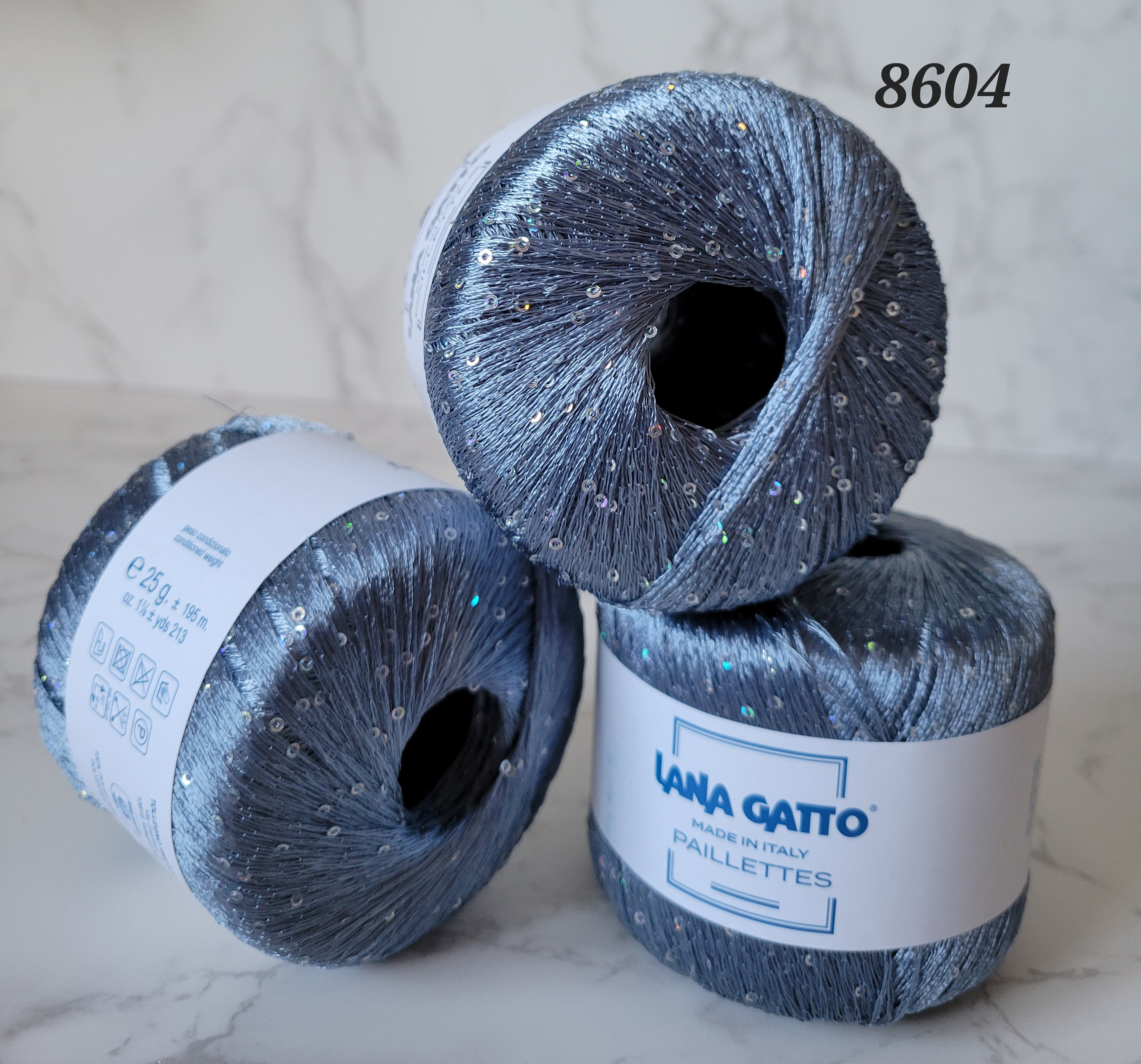Lana Gatto Paillettes Yarn: Italian Polyester Sequin Yarn - Etsy