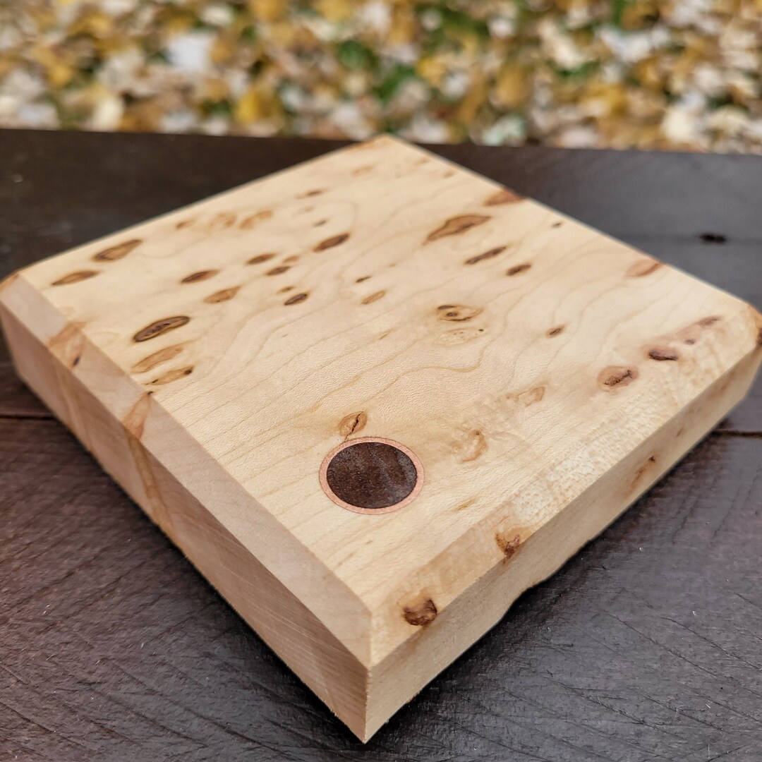 Handcrafted Copper Inlaid Artisan Pitted Bird's Eye Maple and ...