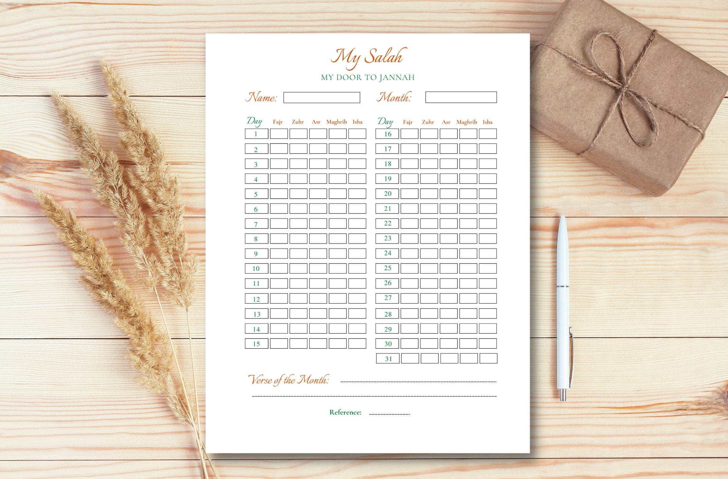 Salah Tracker, Daily Salah Tracker for Kids and Adults, Muslim Prayer ...
