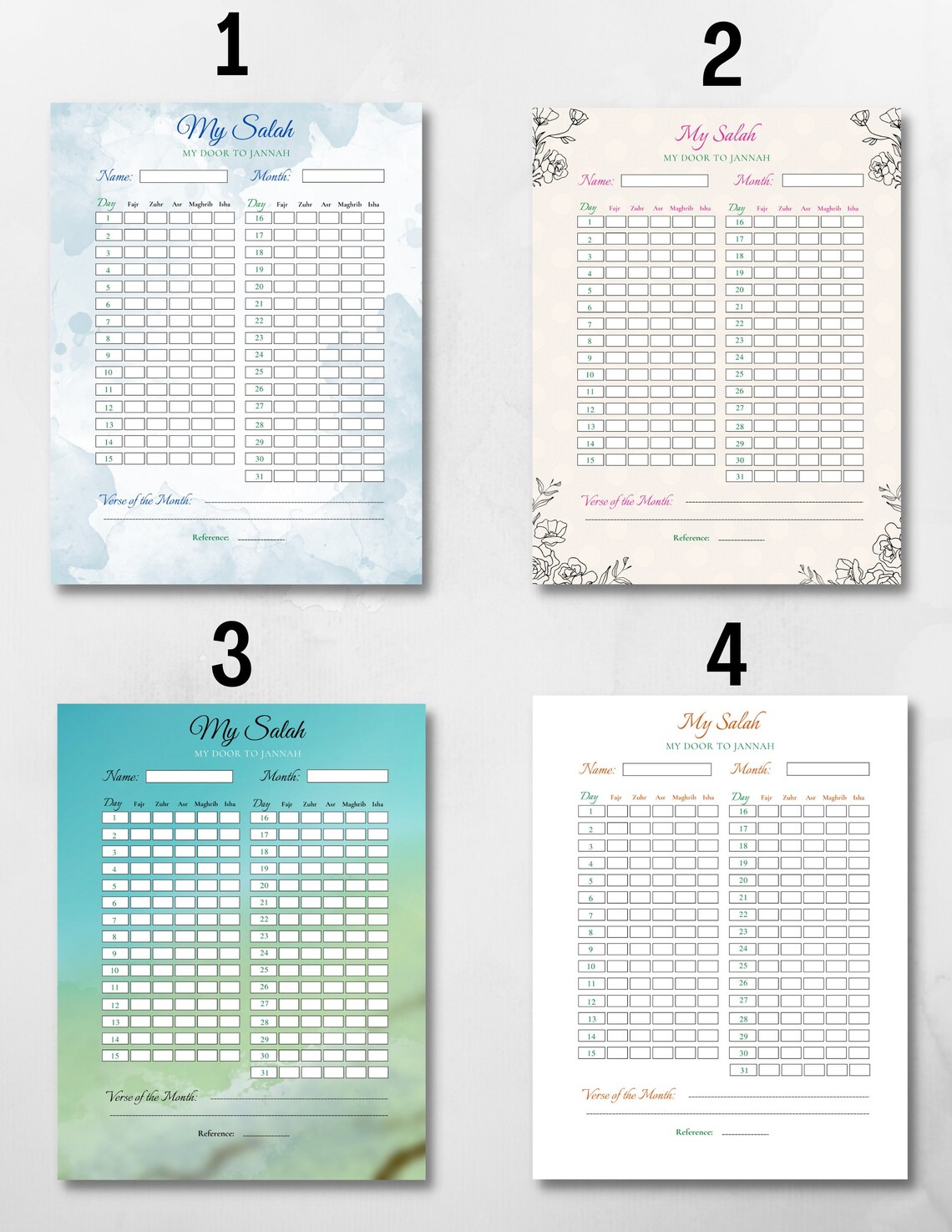 Salah Tracker, Daily Salah Tracker for Kids and Adults, Muslim Prayer ...