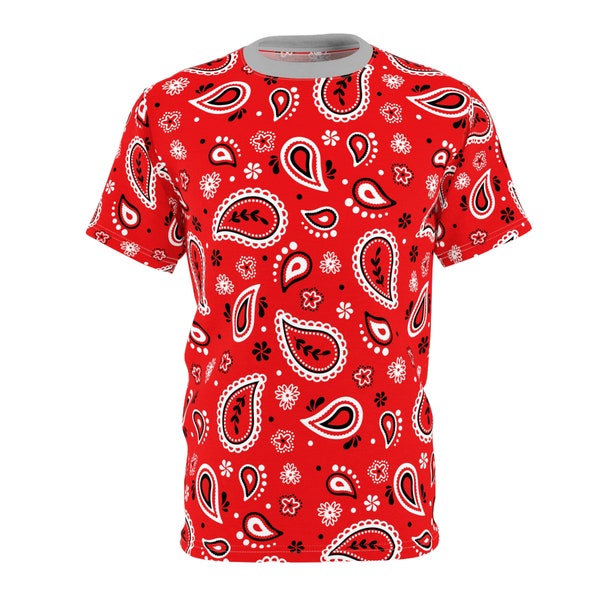 Red Bandana Shirt - Etsy