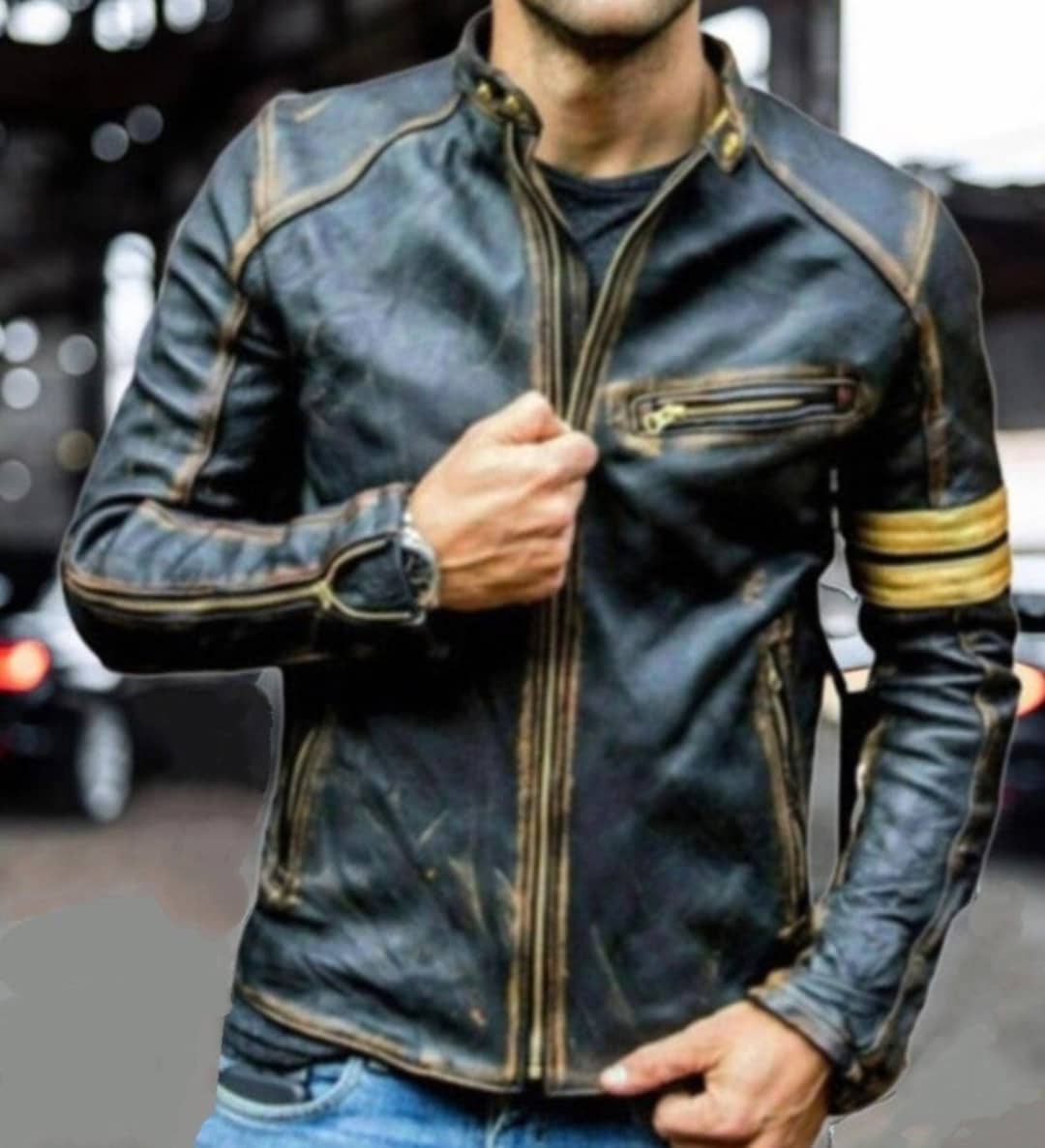Modern Leather Jacket, Men’s Real Leather Jacket, Fashion, Brown ...