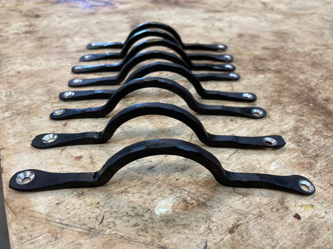 Hand Forged Cabinet Handles set of 8 - Etsy