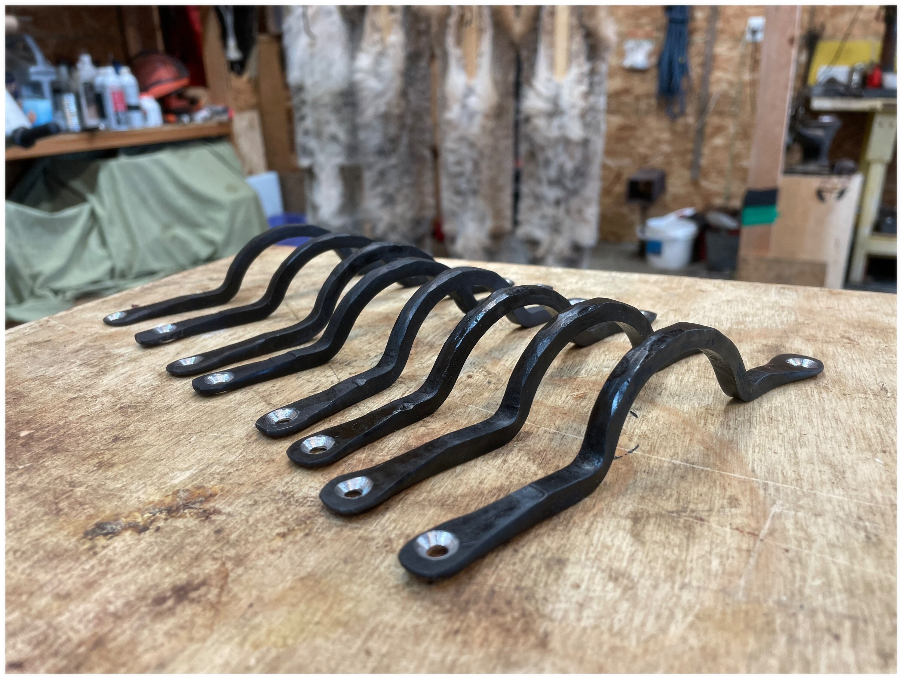 Hand Forged Cabinet Handles set of 8 - Etsy