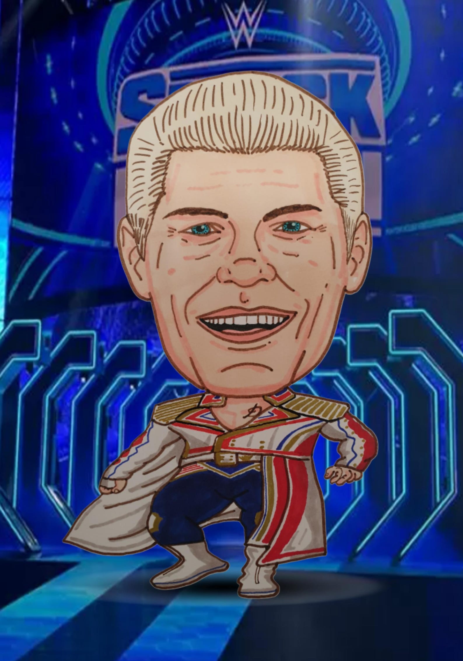 Fully Custom WWE Style Super Star Cartoon Using Your Photo and Ideas ...