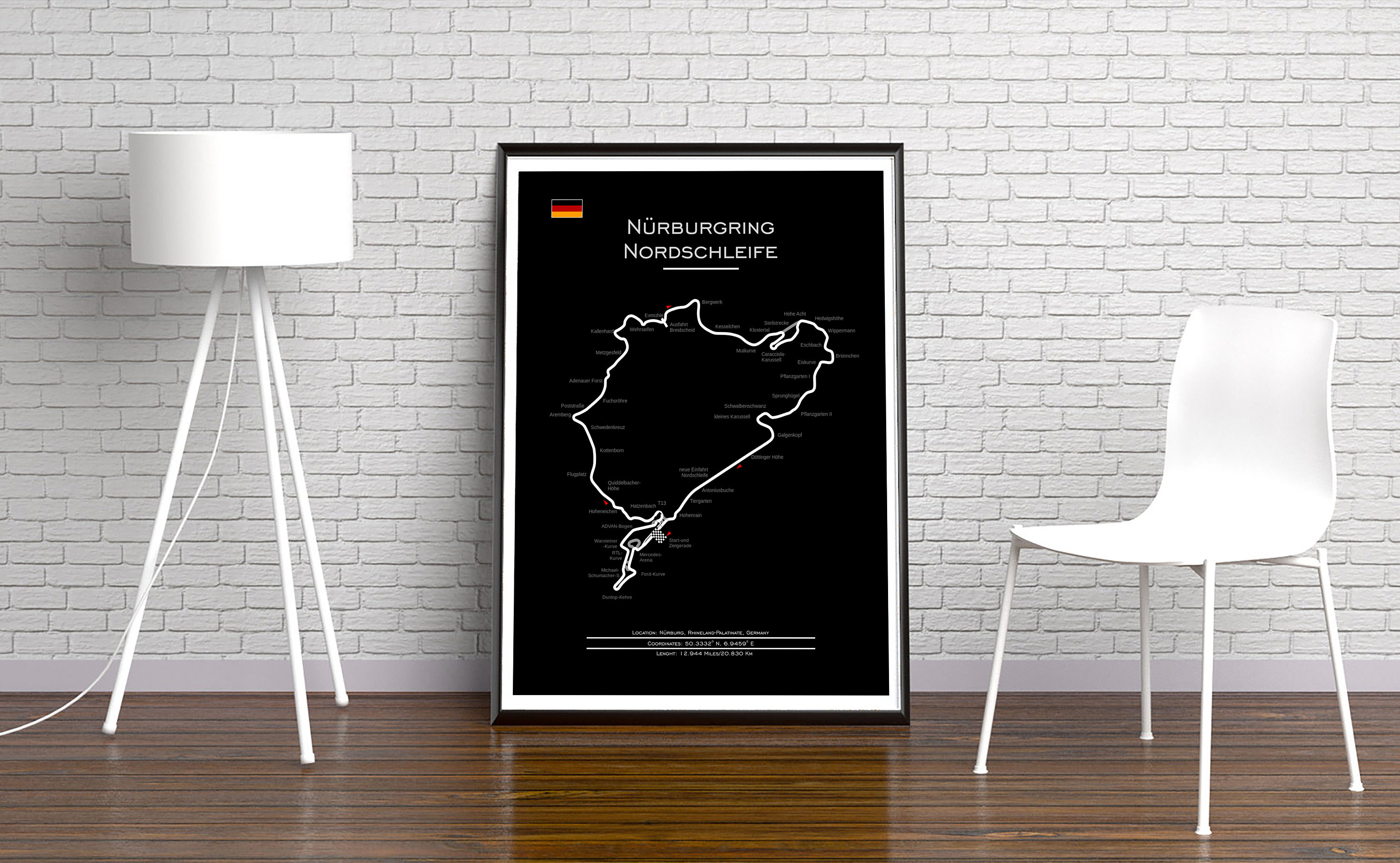 Nurburgring Nordschleife Digital Printable Poster Print Wall Art Decor ...
