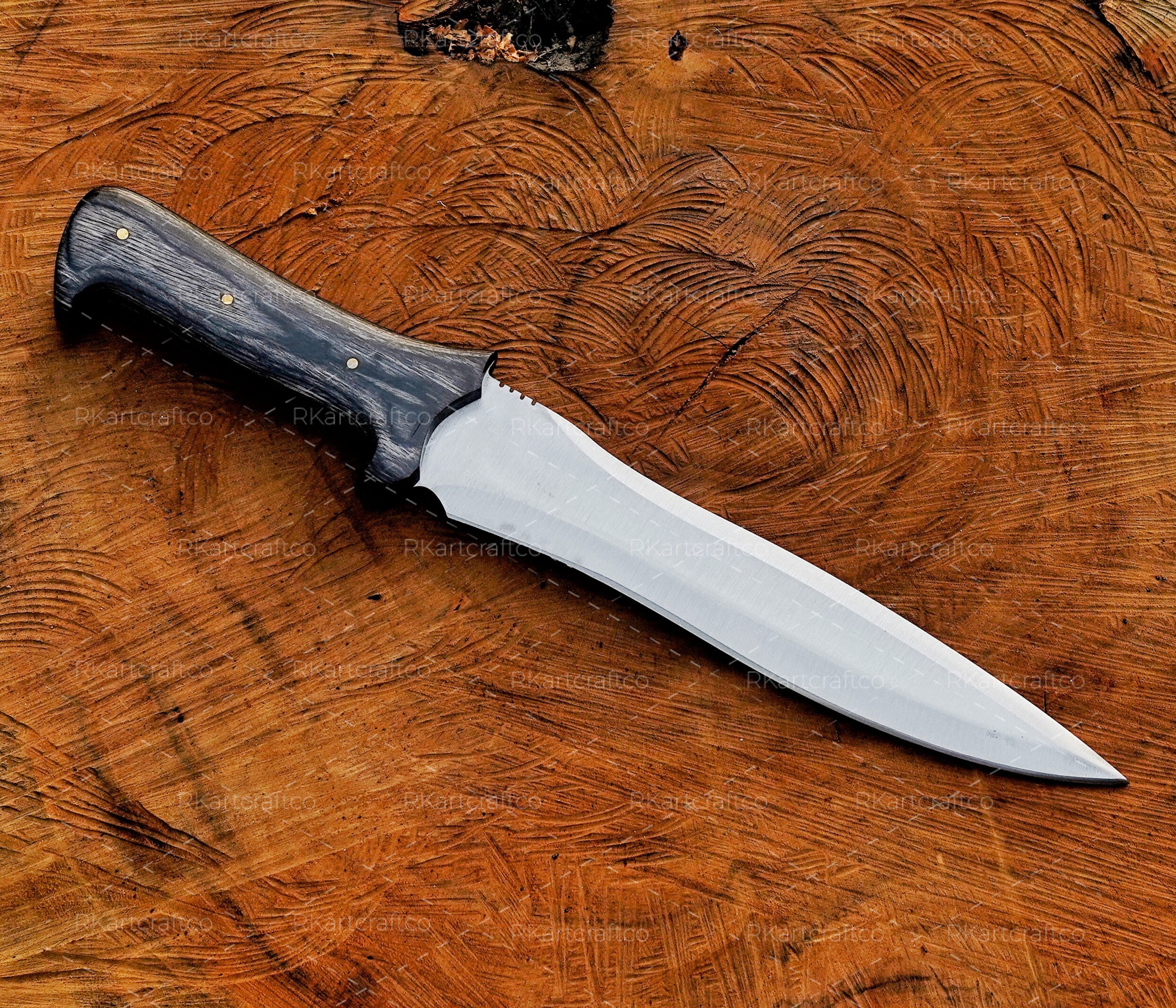 Handmade RE4 Leon Kennedy's Knives, Spring Steel Bowie Knife, Gift for ...