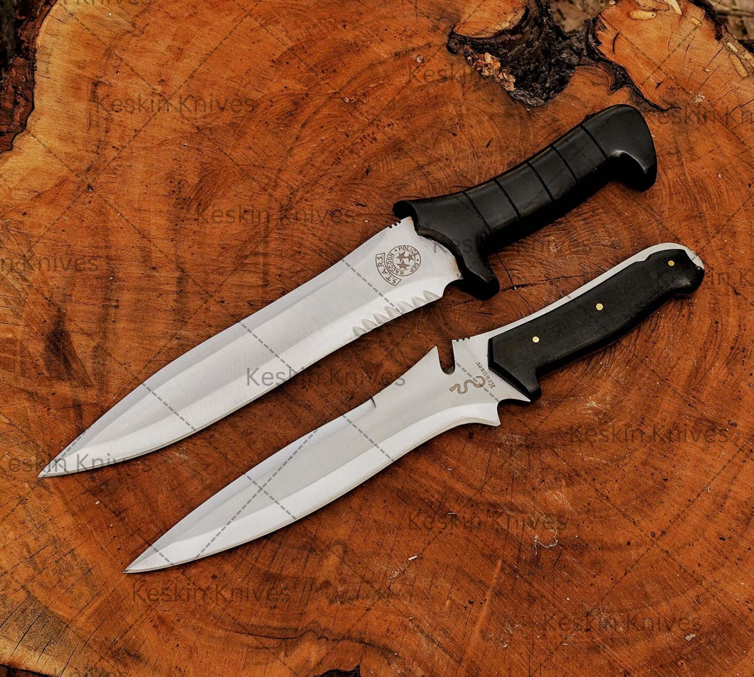 Handmade D2 Steel Bowie Knife Set, Jack Krauser and Leon Kennedy ...