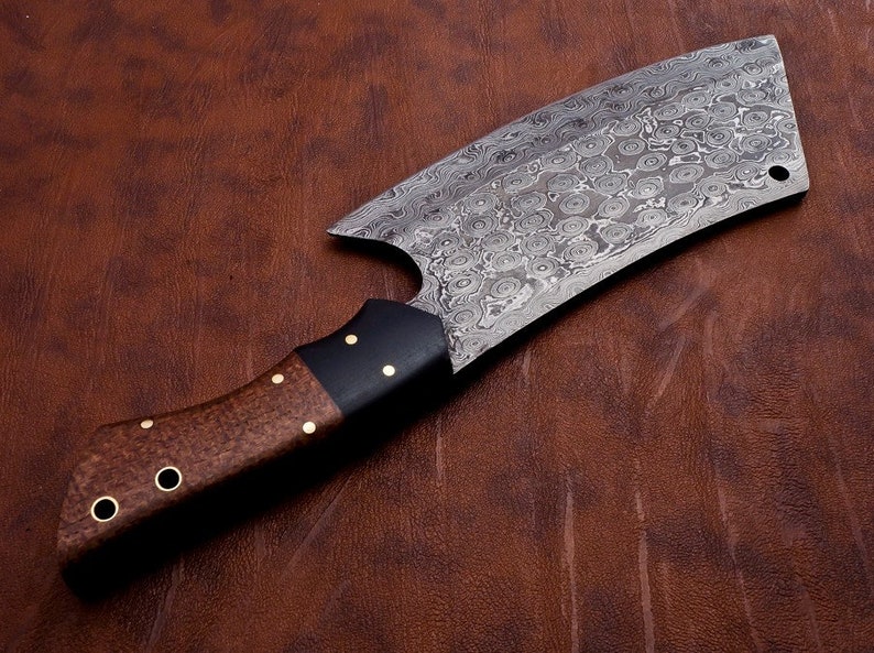 Handmade Damascus Steel Cleaver Chopper Chef Kitchen Knife Heavy Duty ...