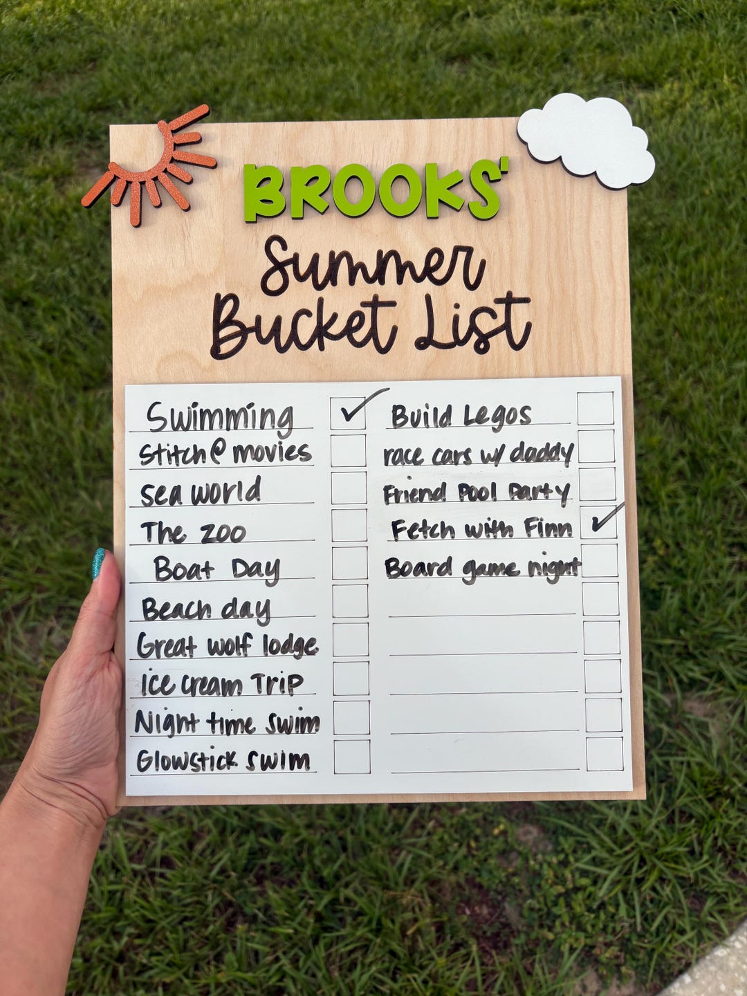 Summer Bucket List Sign, Custom Bucket List, Custom Bucket List Sign ...