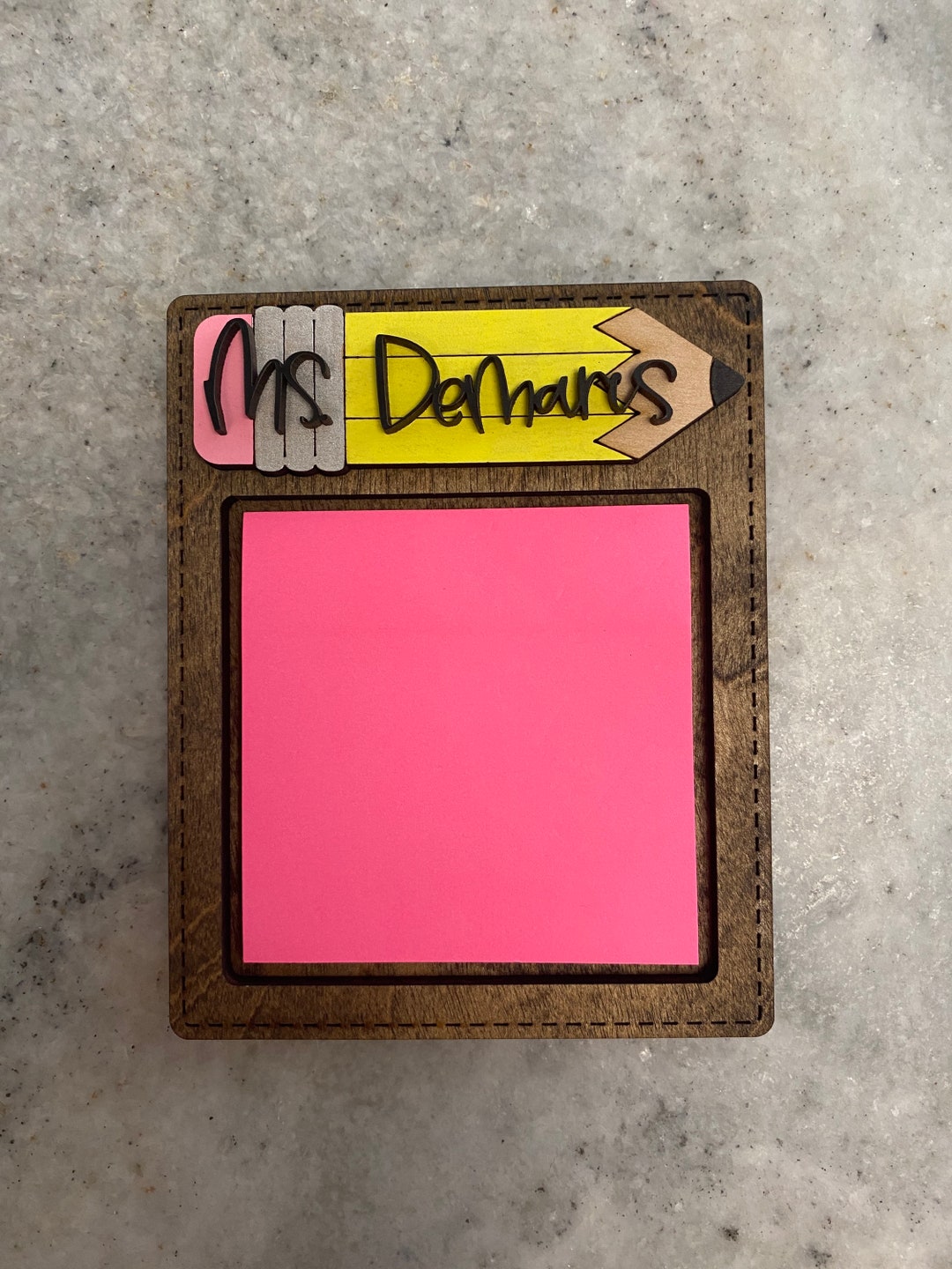 Notebook Post It Holder, Teacher Gifts, Teacher Gifts Personalized ...