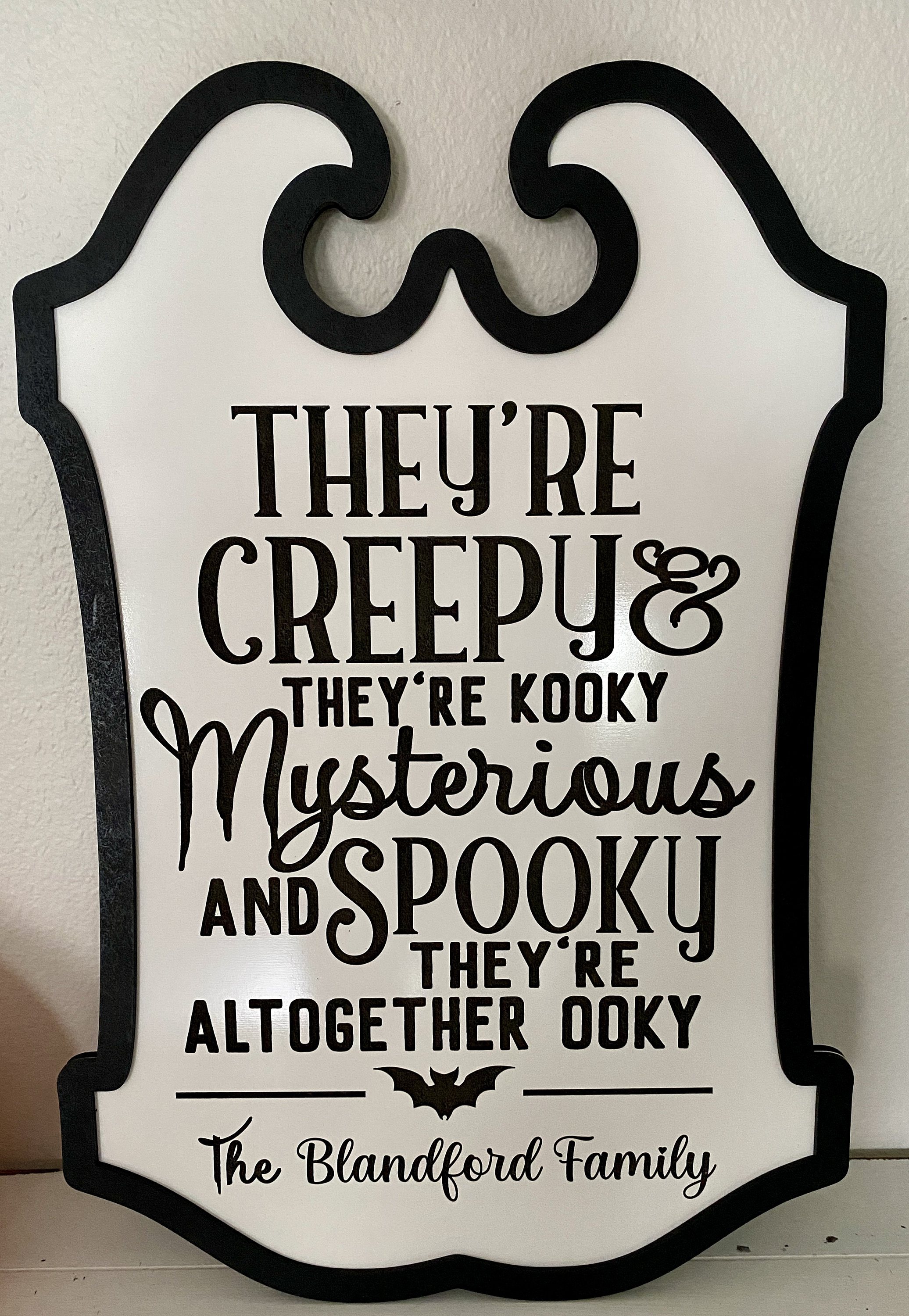 Kooky Sign Addams Wednesday Family Halloween Creepy - Etsy