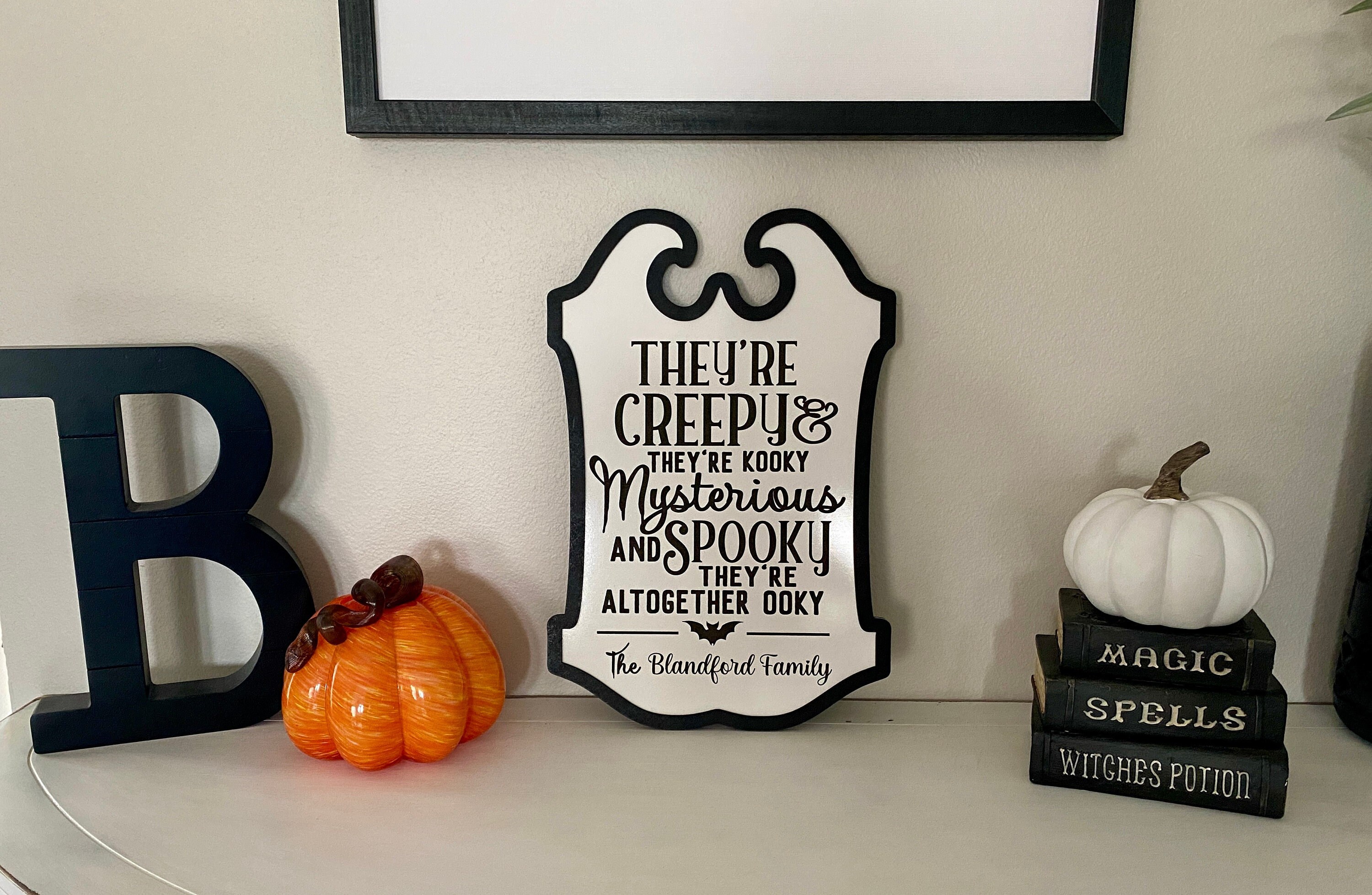 Kooky Sign, Addams, Wednesday, Family, Halloween, Creepy - Etsy