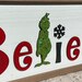 18" X 6" Believe Box Frame, Grinch Sign, Glitter Grinch, Grinch Decor ...