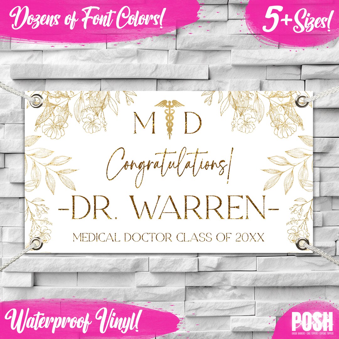 PERSONALIZED DR BANNER | Doctor, Future Doctor, Personalized Doctor ...