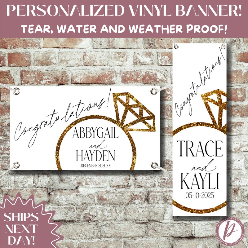 Engagement Banners Custom - Etsy