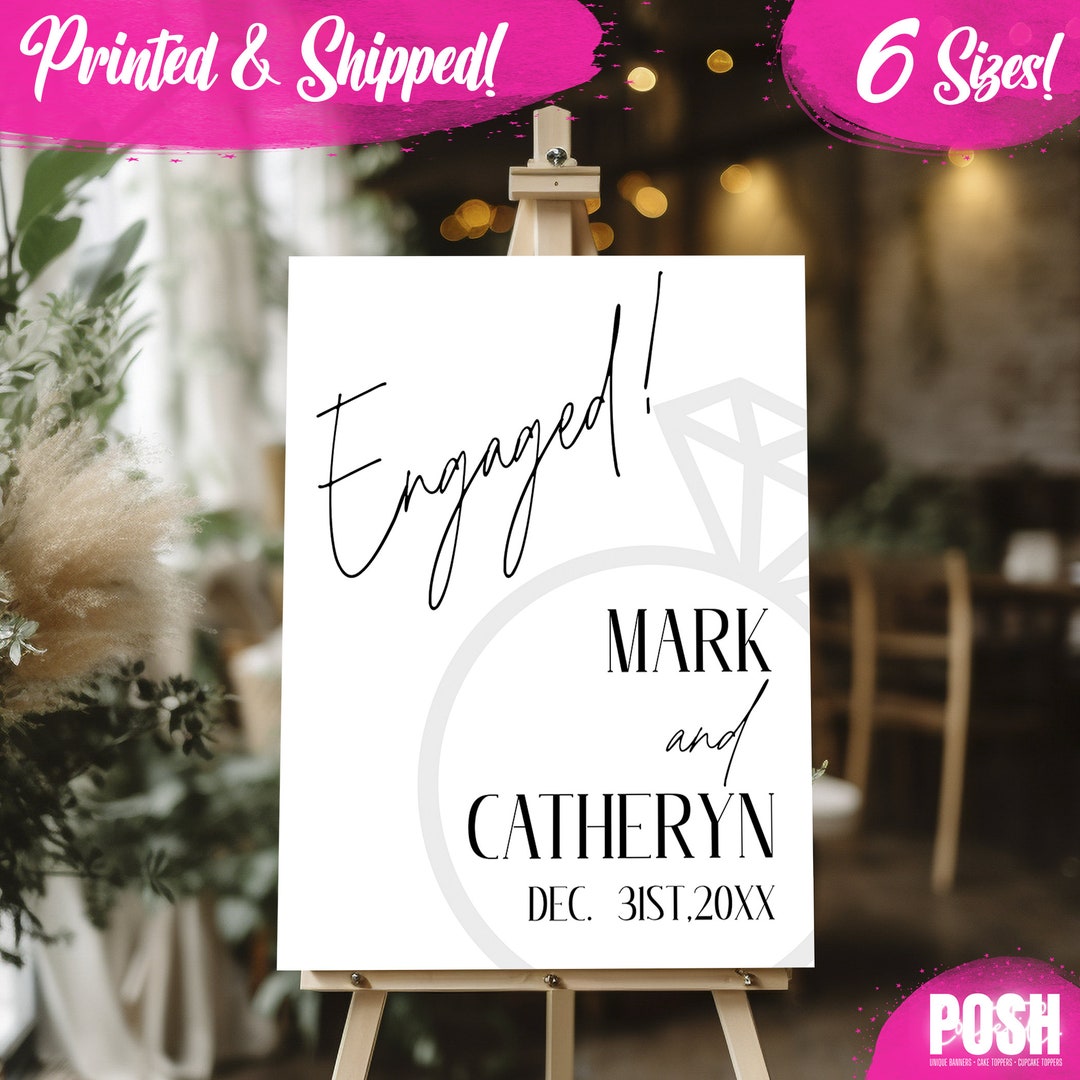 PERSONALIZED WELCOME SIGN Engagement Sign, Engagement Party Sign ...